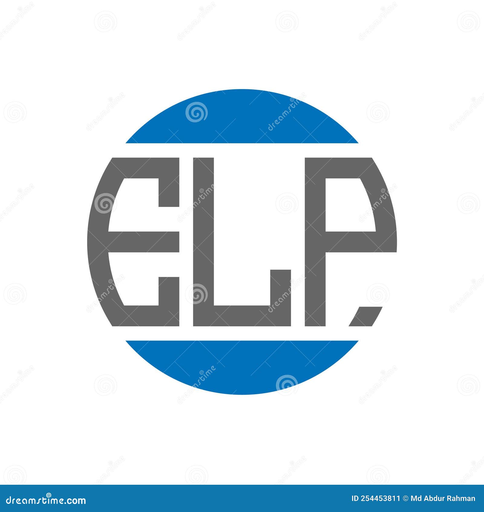 ELP Letter Logo Design on White Background. ELP Creative Initials ...
