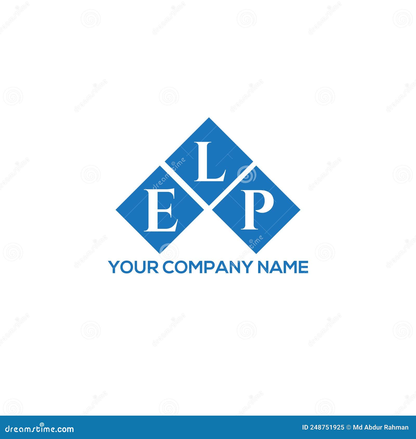 ELP Letter Logo Design on WHITE Background. ELP Creative Initials ...