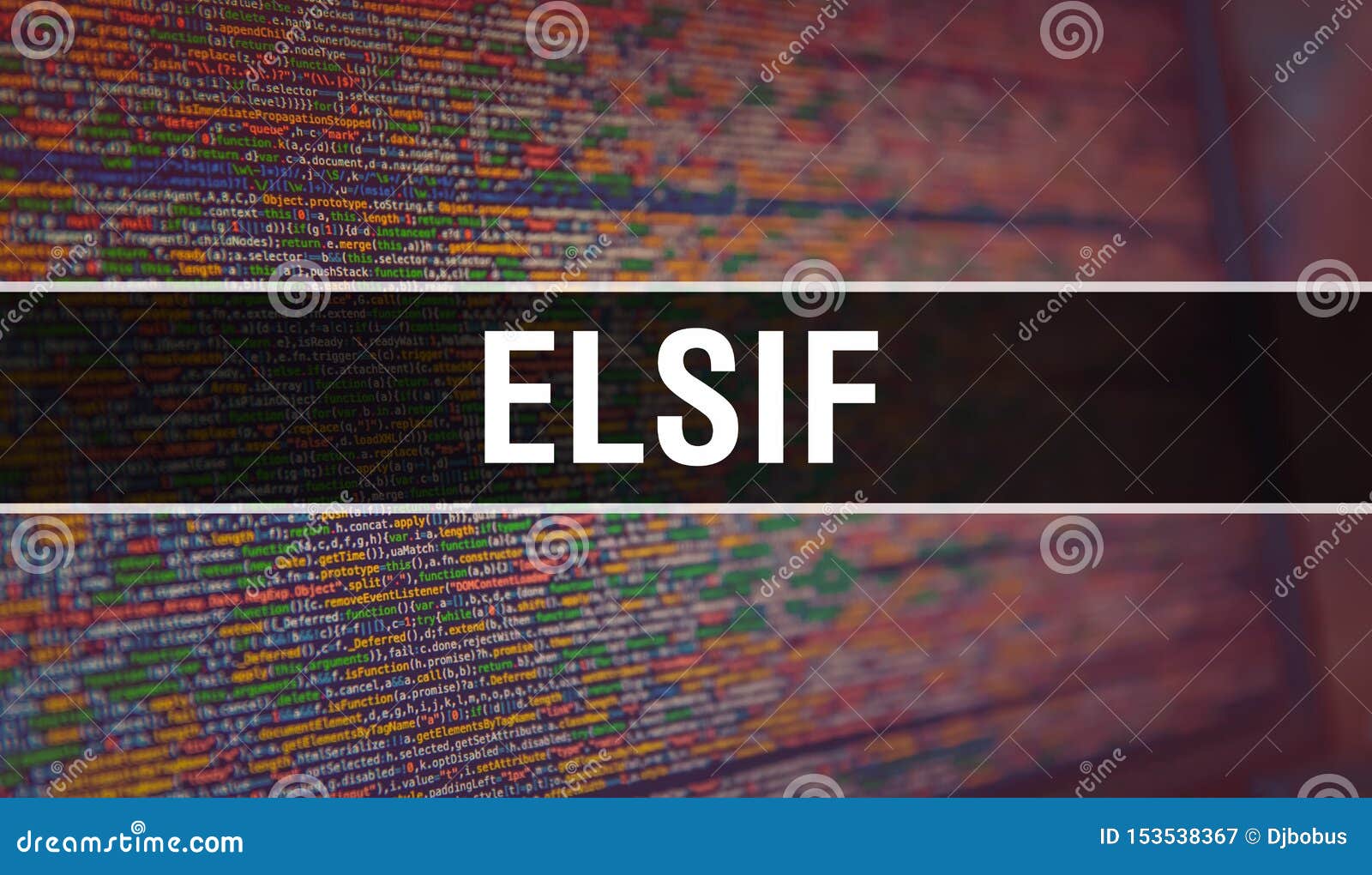 Elsif with Binary Code Digital Technology Background. Abstract ...