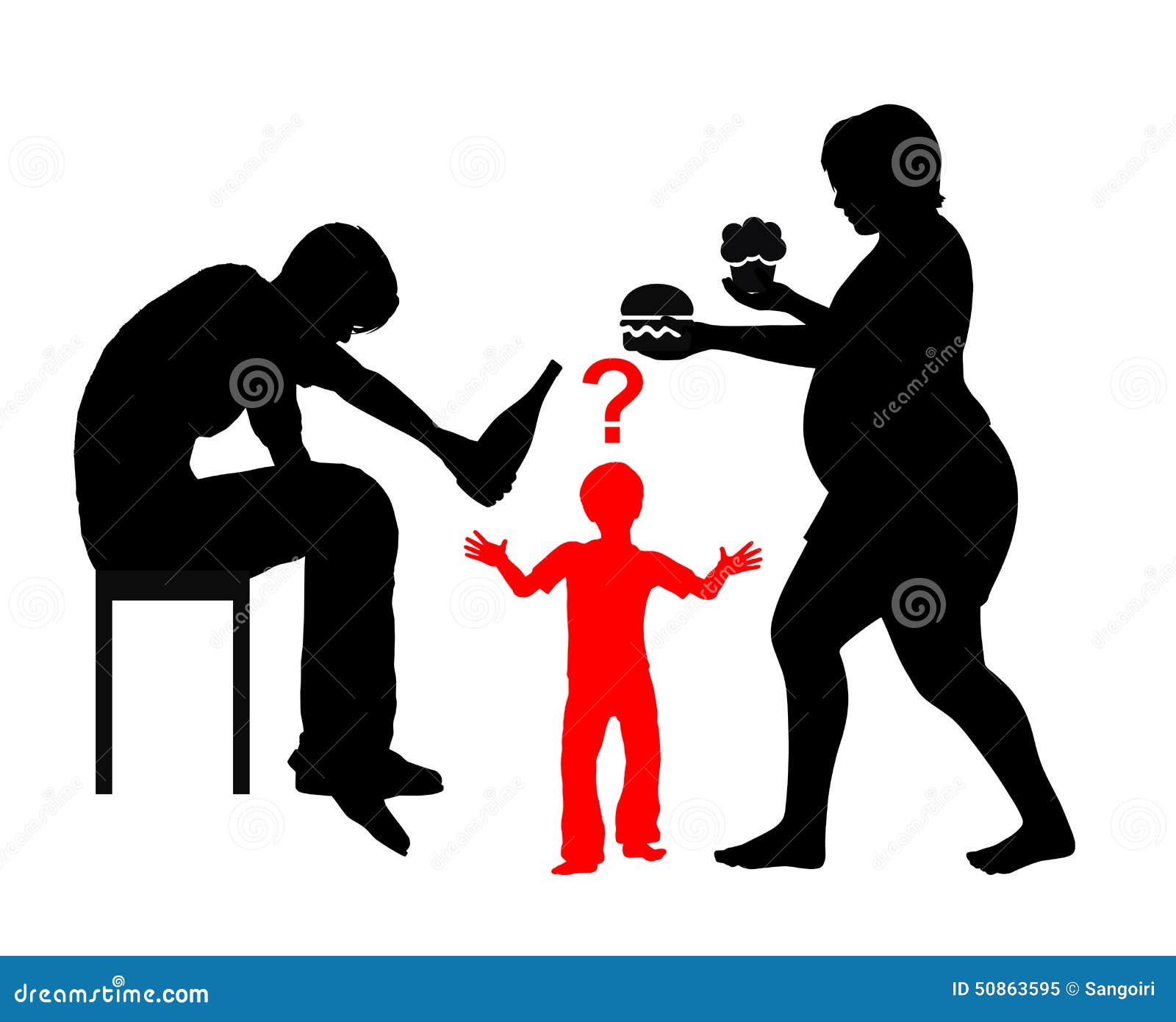 Eltern sind Vorbilder stock abbildung. Illustration von lernen - 50863595