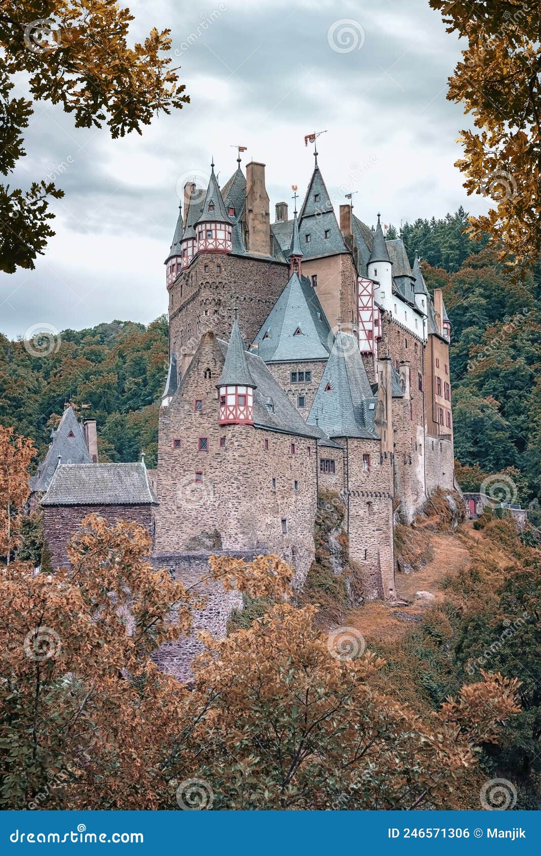 Eltz Castle in Germany editorial photo. Image of hill - 246571306