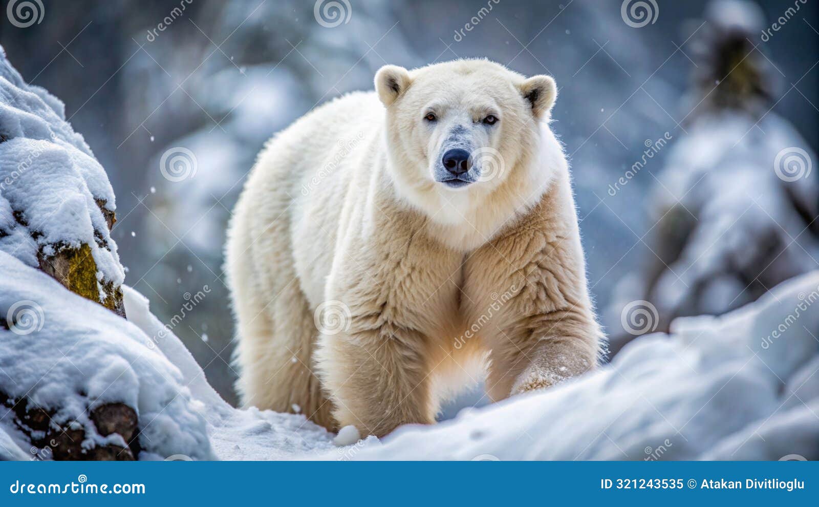 An Elusive Snow Bear in the Himalayas Captured Stock Illustration ...