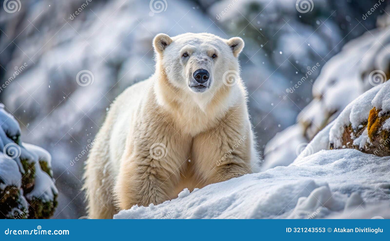 An Elusive Snow Bear in the Himalayas Captured Stock Illustration ...