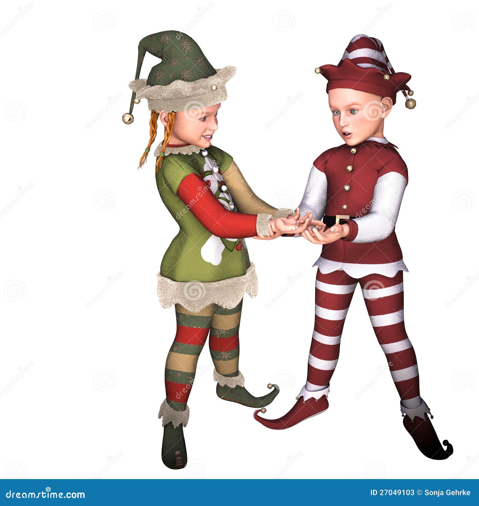 Elven children stock illustration. Illustration of braids - 27049103