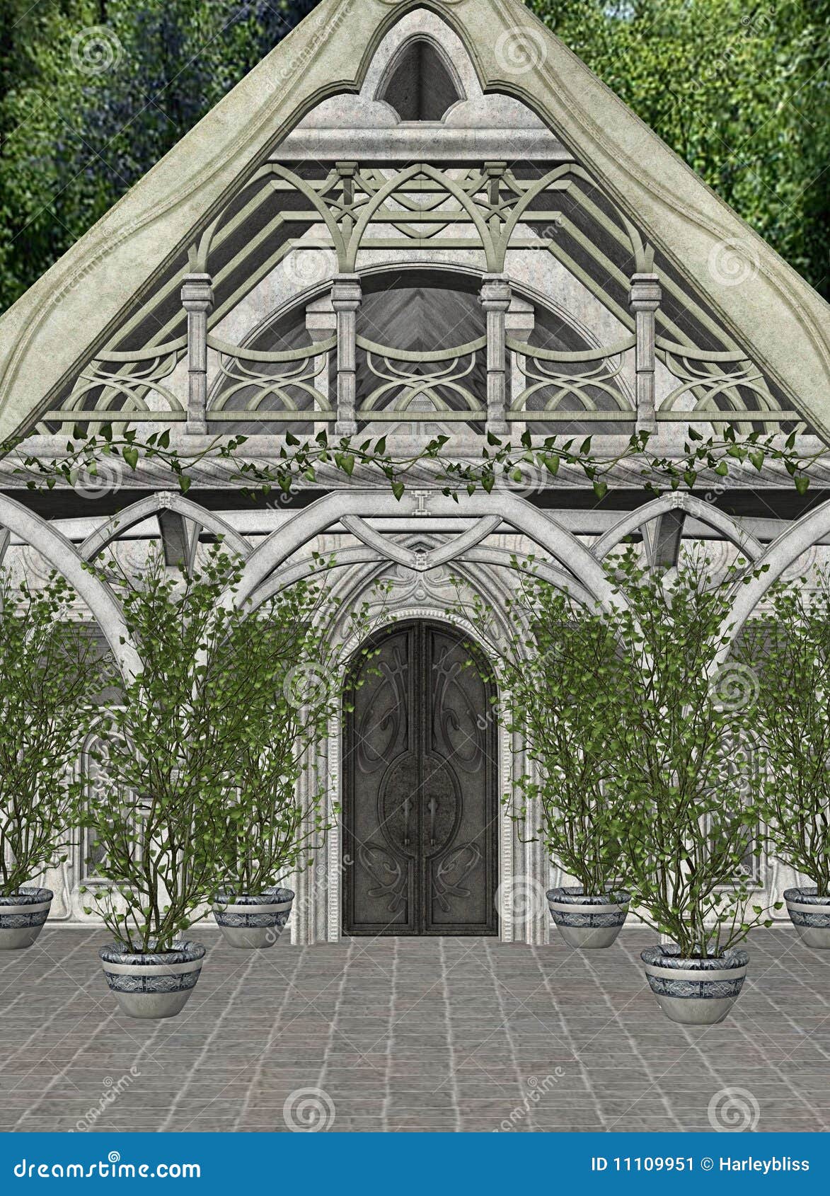 Elven Cottage stock illustration. Illustration of tall - 11109951