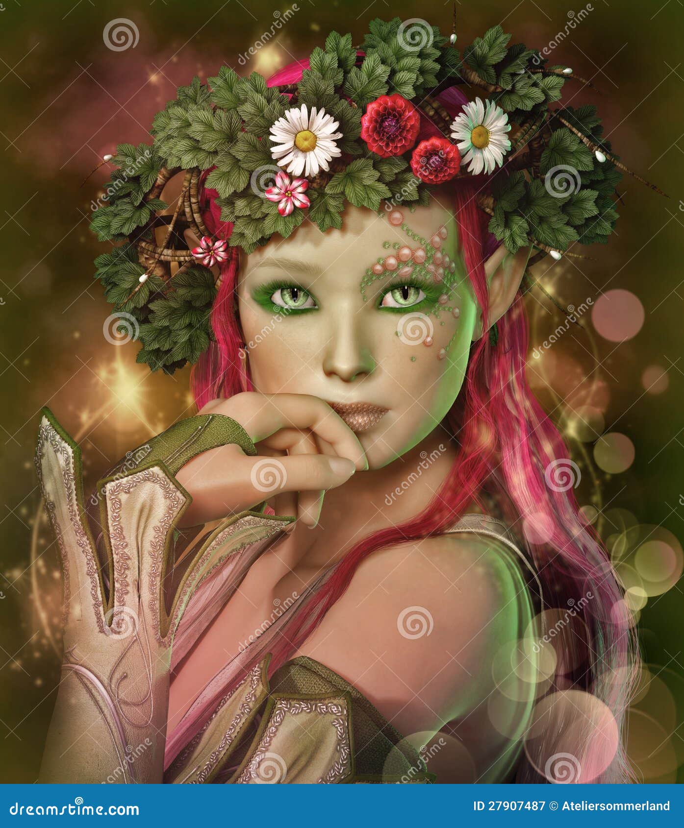 Elven Maid stock illustration. Illustration of fantasy - 27907487