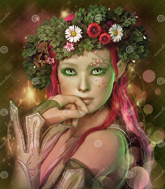 Elven Maid stock illustration. Illustration of fantasy - 27907487