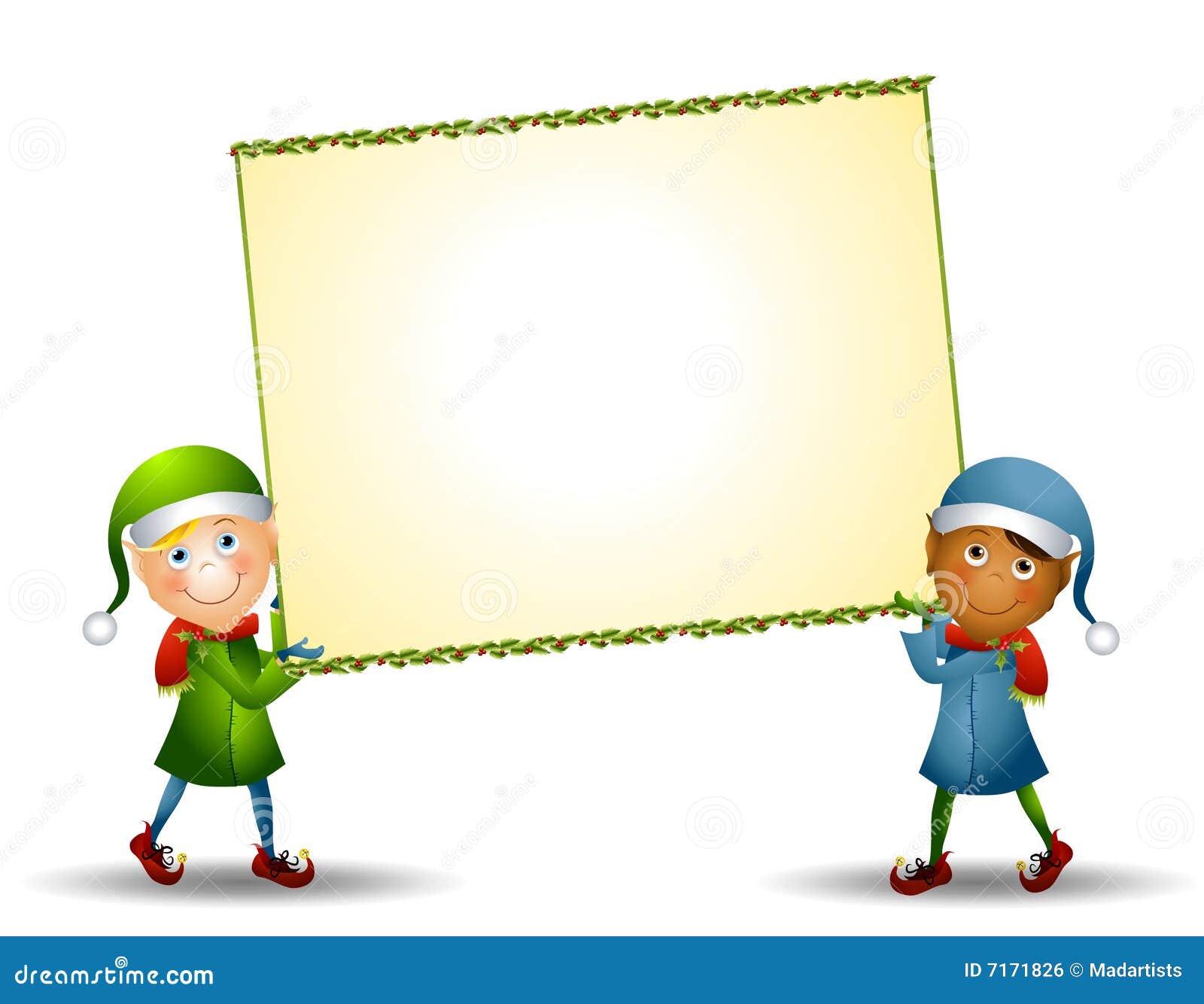 3d Elves With Sign Board Royalty-Free Stock Image | CartoonDealer.com ...