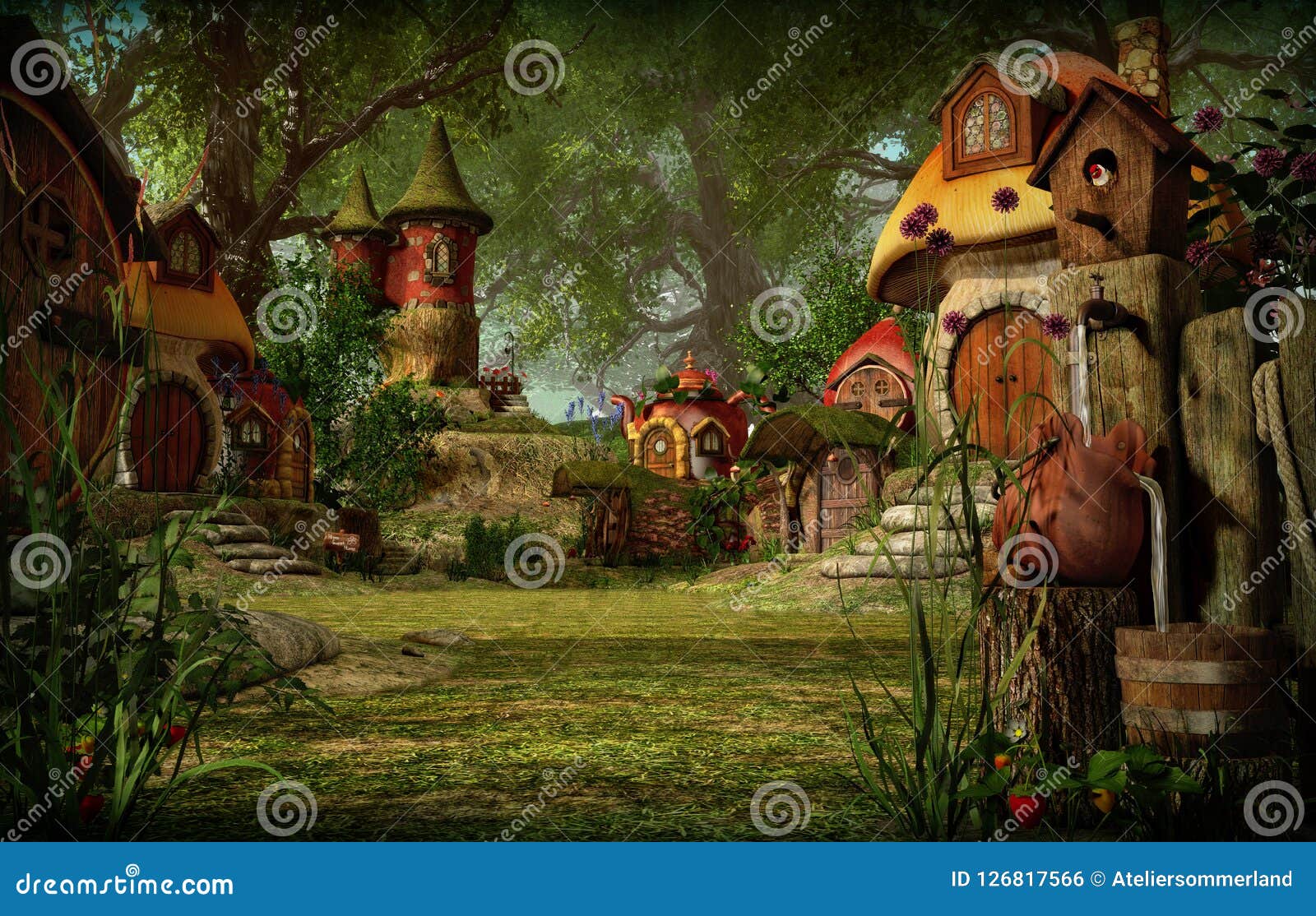 Elves Village Royalty-Free Stock Photo | CartoonDealer.com #20853777