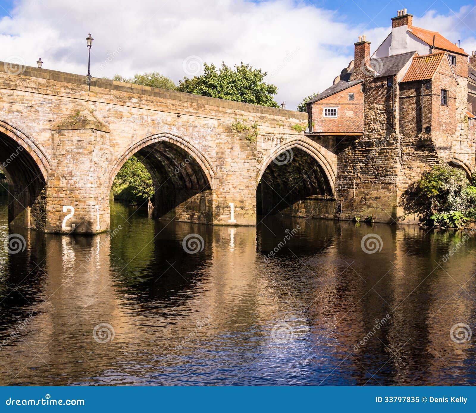 Elvet Bridge in Durham, England Stock Image - Image of british, county ...
