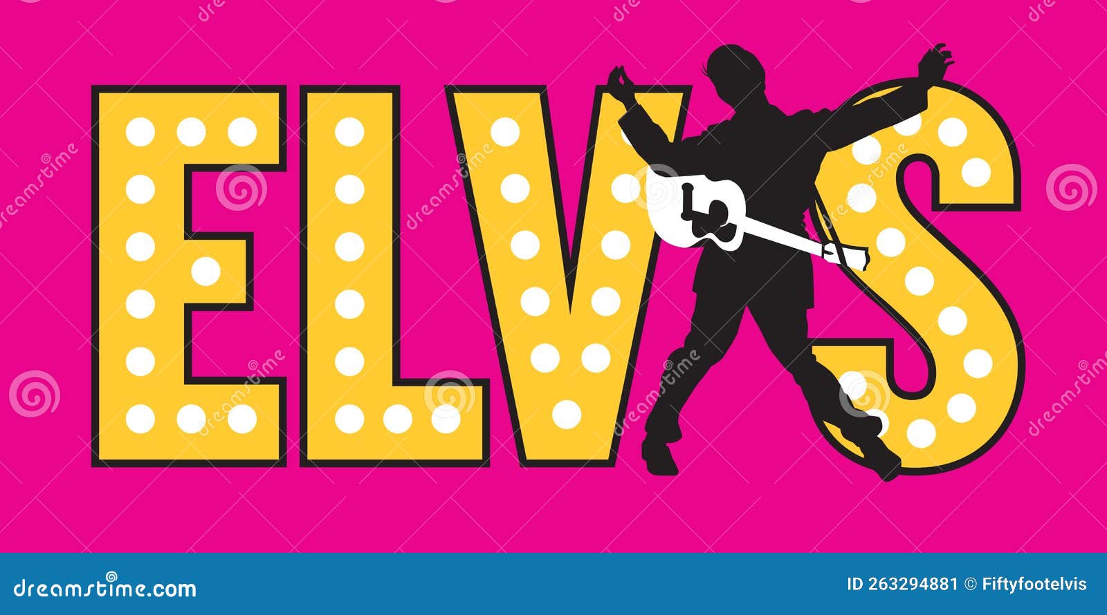 Elvis Rock and Roll Singer Vector Illustration Logo or Badge. Stock ...