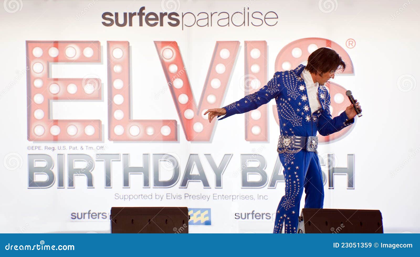 Elvis Birthday Party editorial stock image. Image of impersonation ...