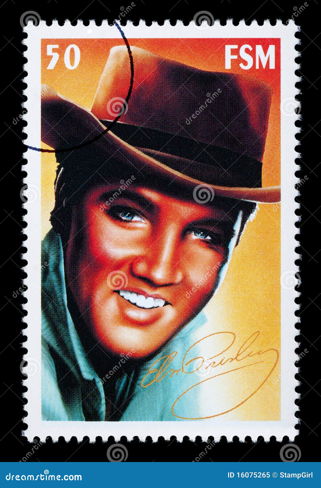 Elvis Presley Postage Stamp Editorial Image - Illustration of country ...