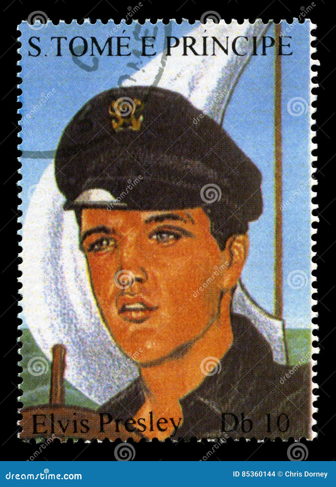 Elvis Presley Postage Stamp Von S Band E Principe Redaktionelles ...