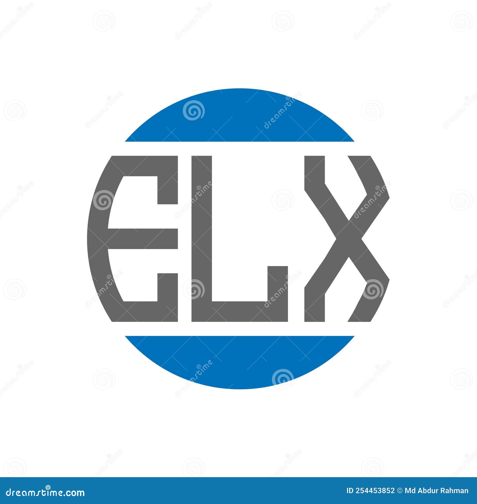 ELX Letter Logo Design On White Background. ELX Creative Initials ...