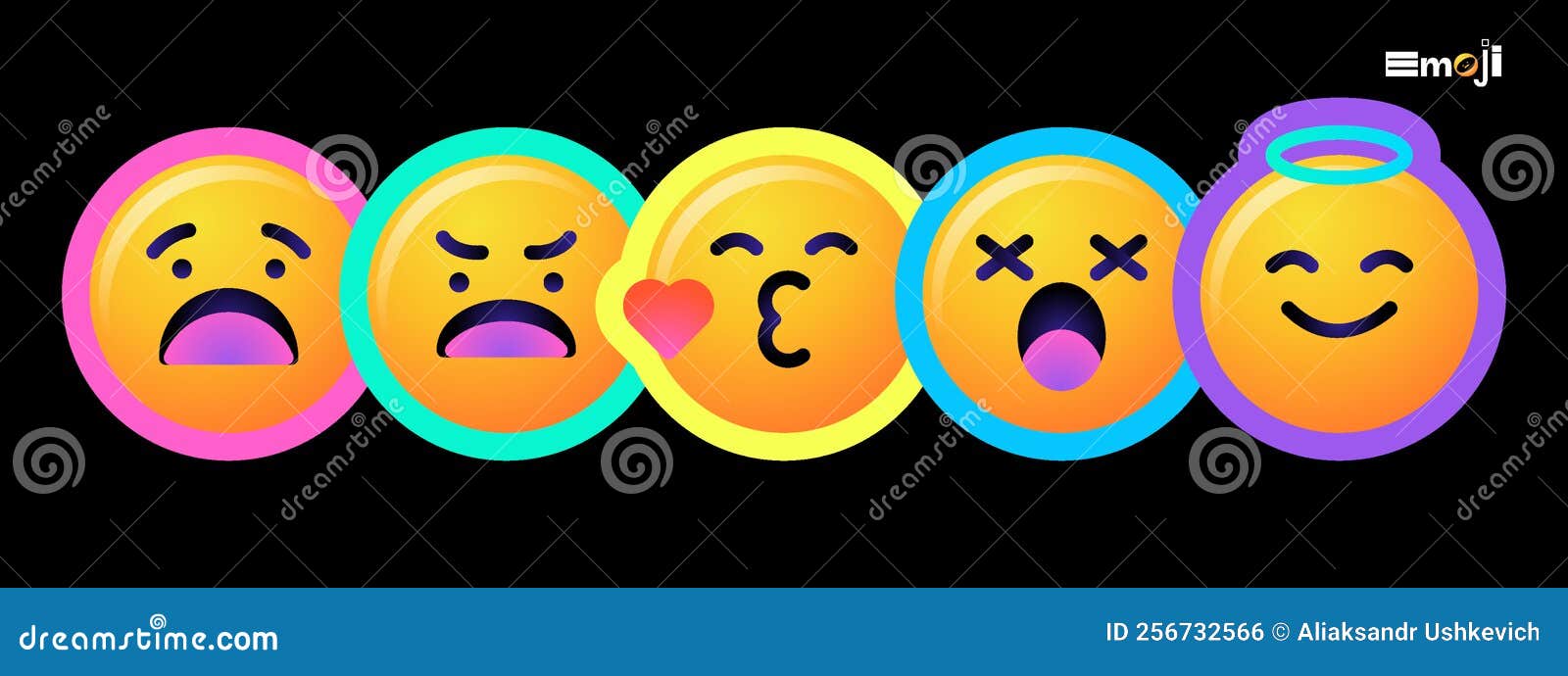 Round Emoticons Yellow Emoji Faces Emoticon Smile, Digital Smiley ...