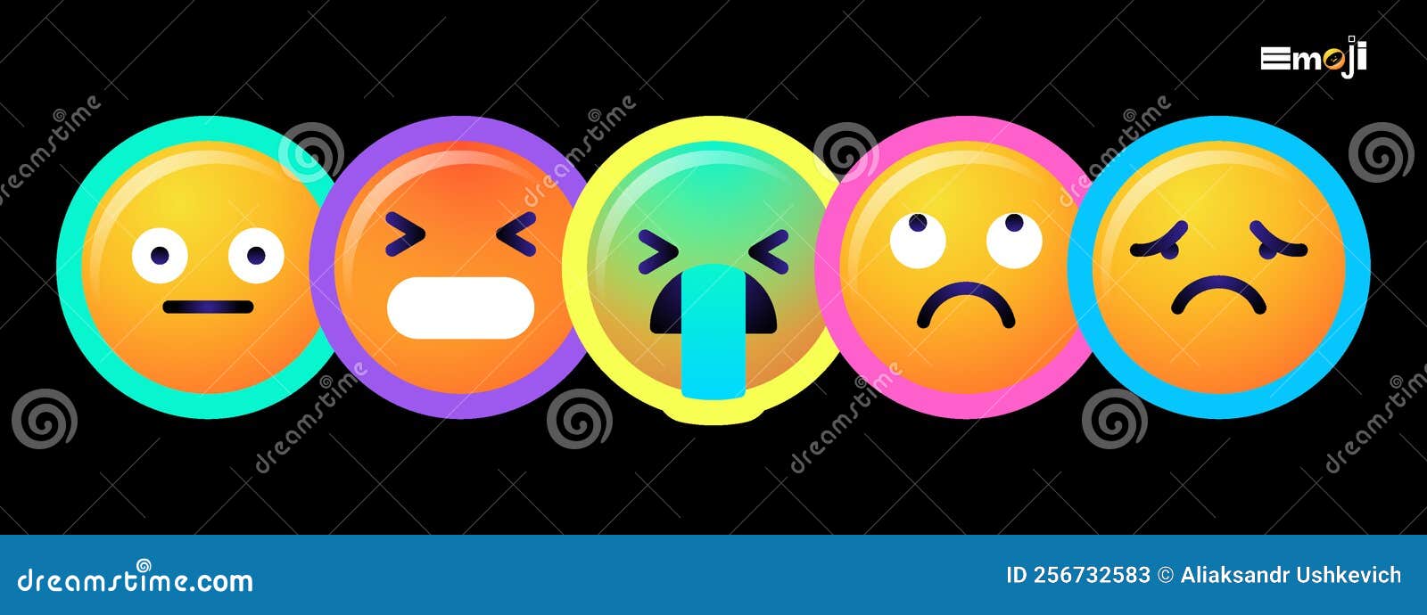 Round Emoticons Yellow Emoji Faces Emoticon Smile, Digital Smiley ...
