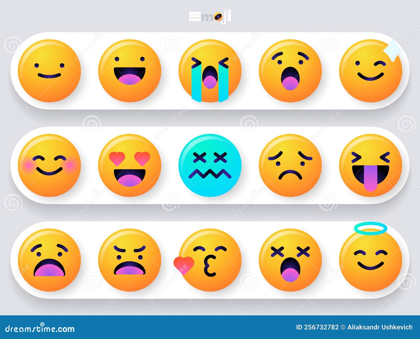 Round Emoticons Yellow Emoji Faces Emoticon Smile, Digital Smiley ...