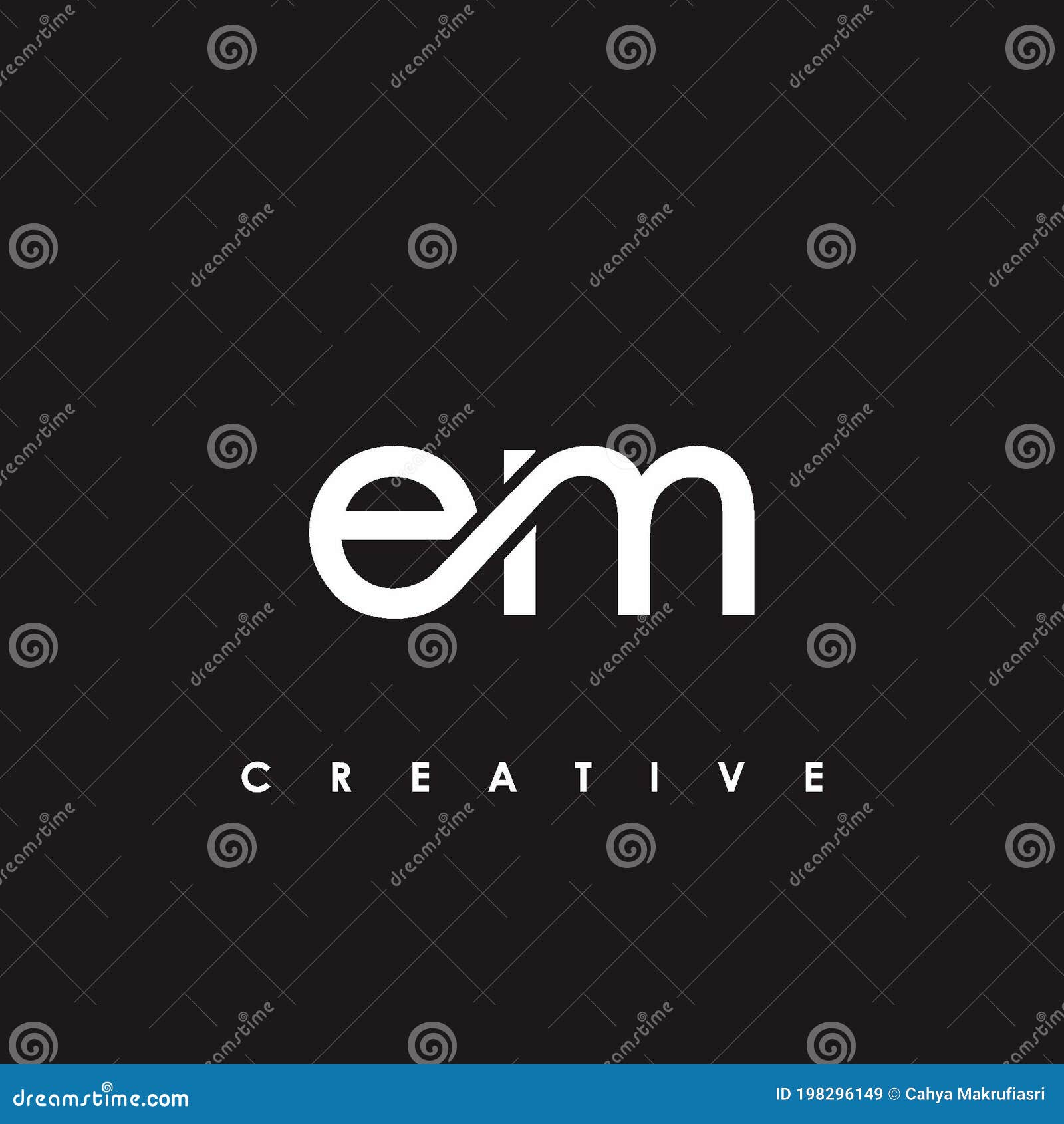 EM Letter Initial Logo Design Template Vector Illustration Stock Vector ...