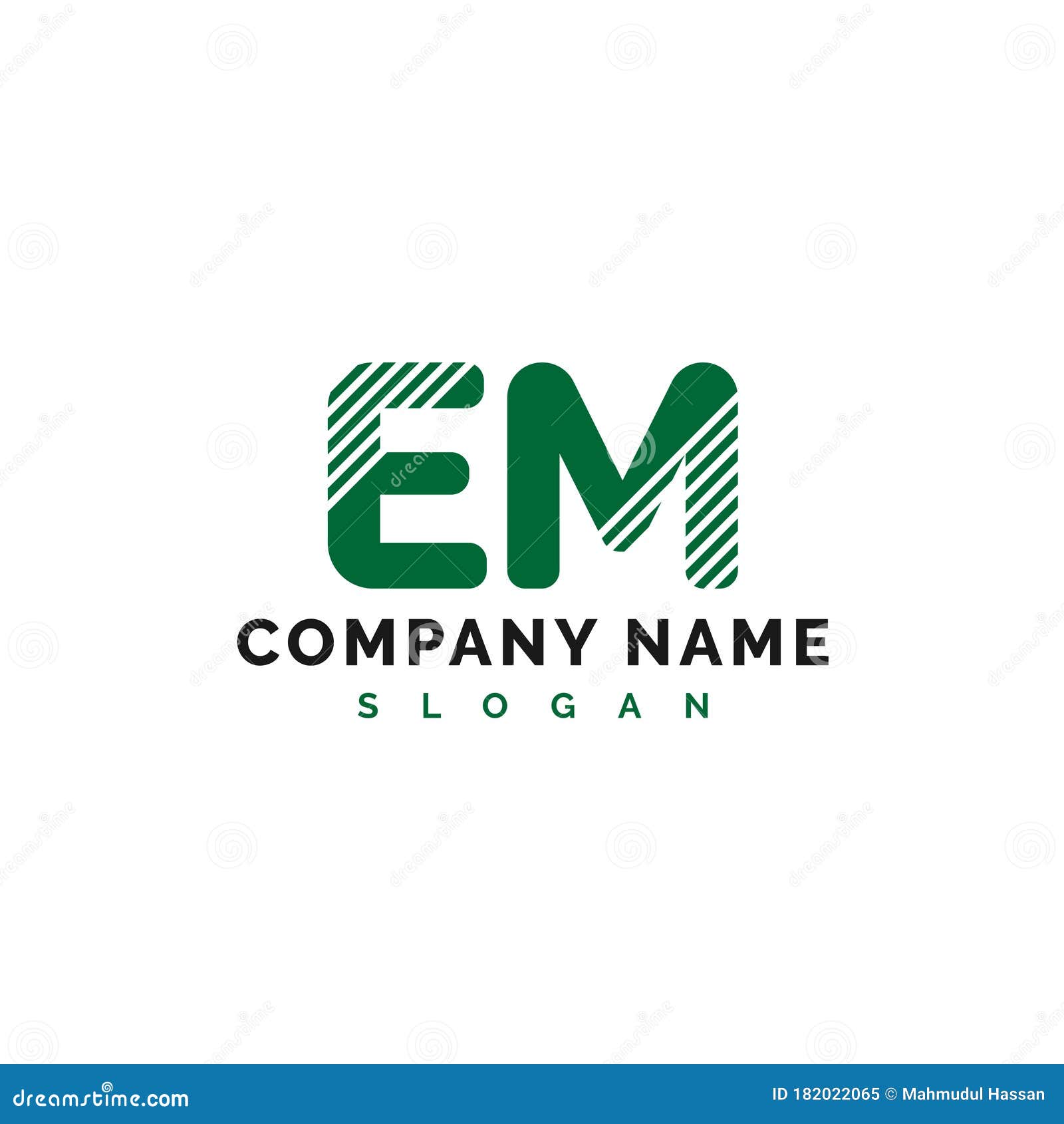 EM Letter Logo Design. EM Letter Logo Vector Illustration - Vector ...