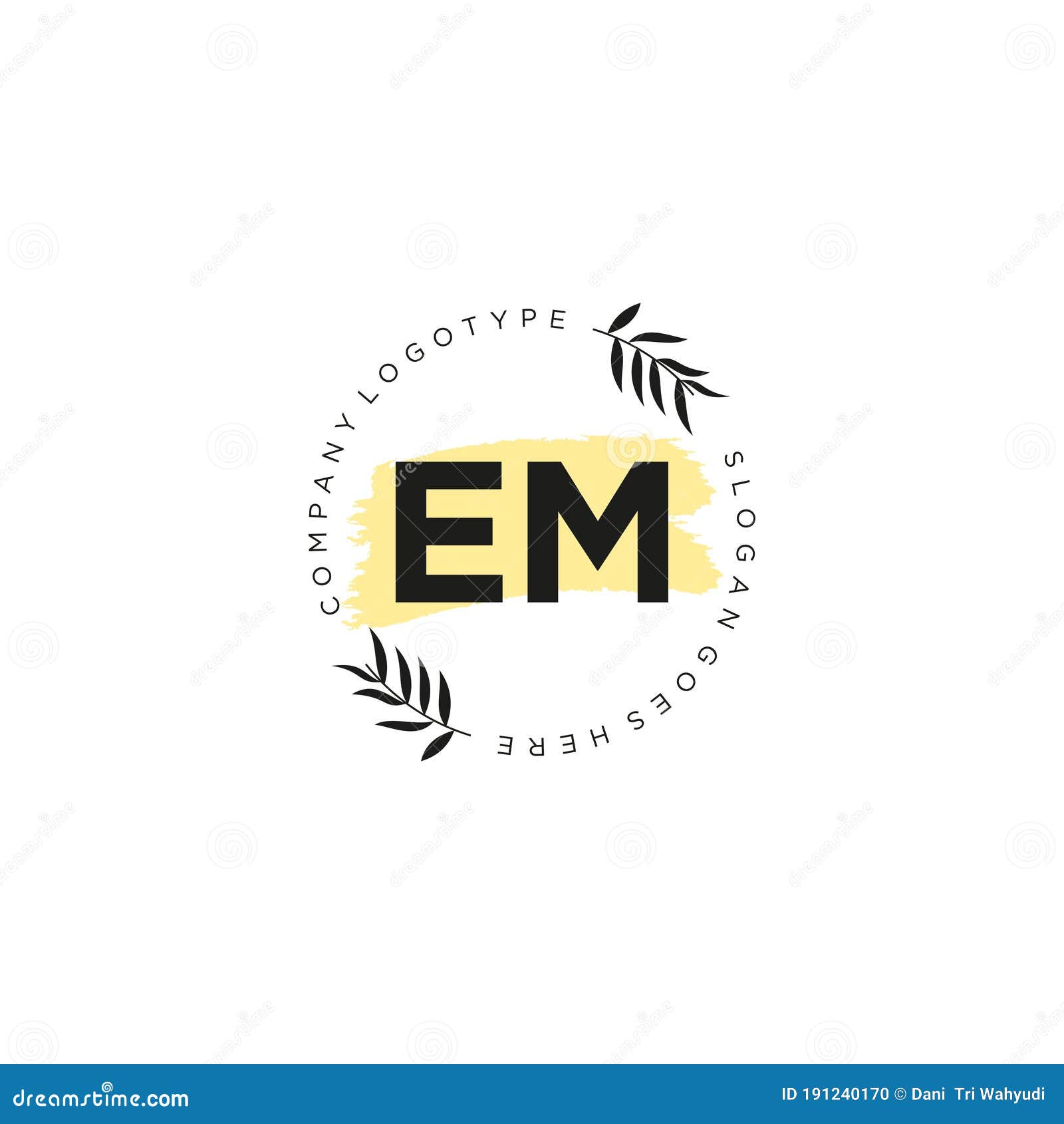 EM Letter Logo Icon Design Template Elements Stock Vector ...