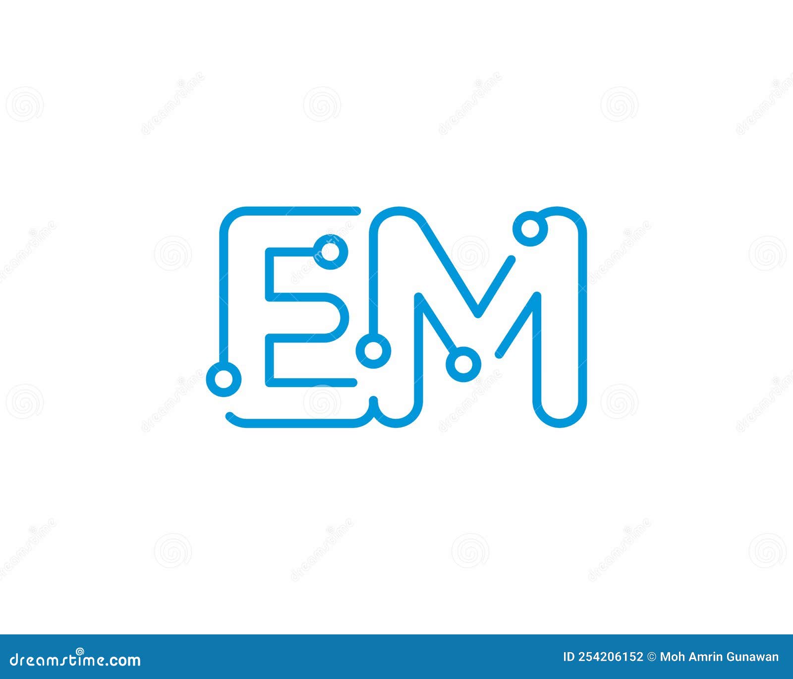 EM Letters, Electronic Circuit, Technology Logo Design Vector 001 Stock ...