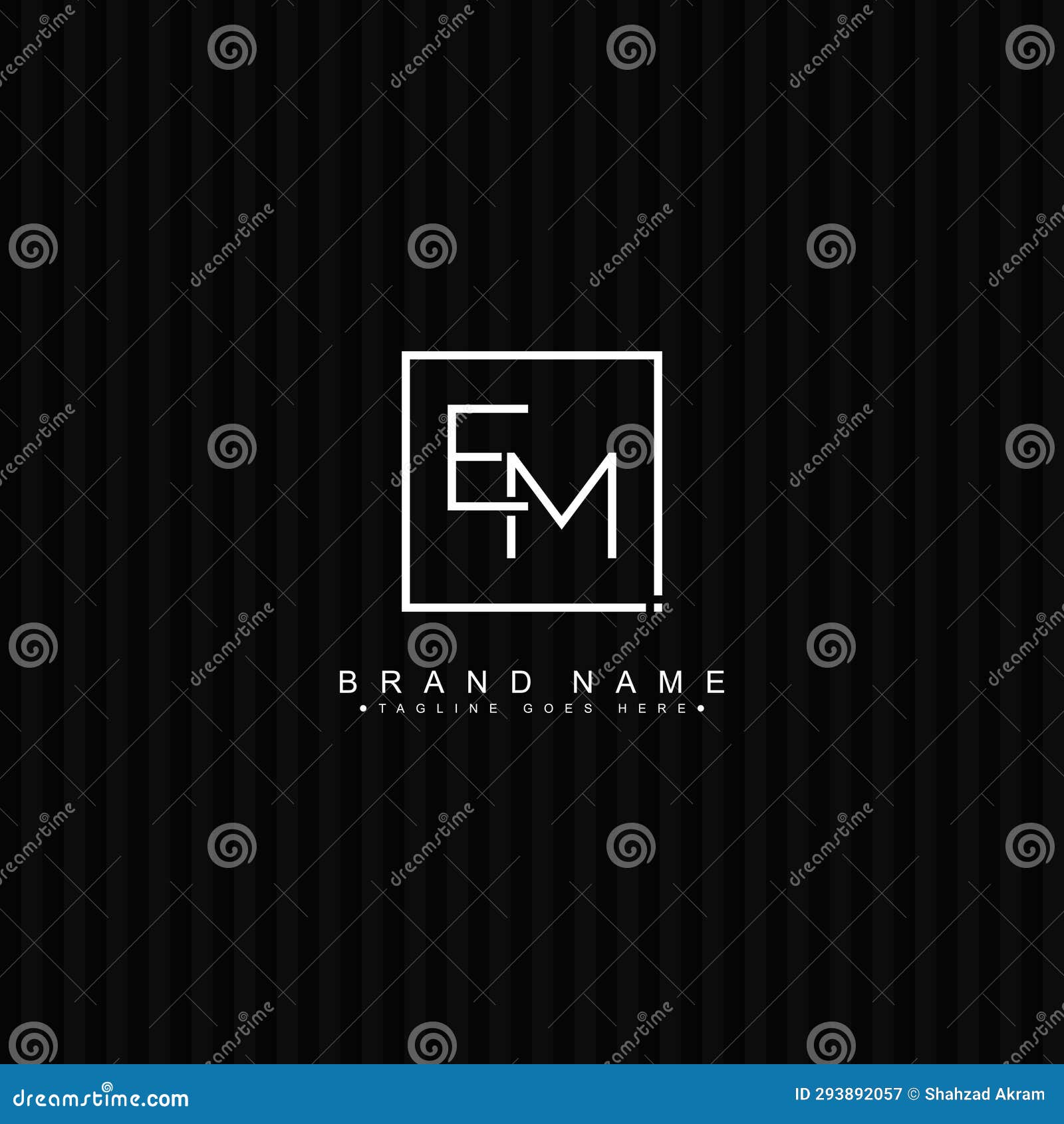EM Minimal Vector Logo - Simple Business Logo for Monogram E and M ...