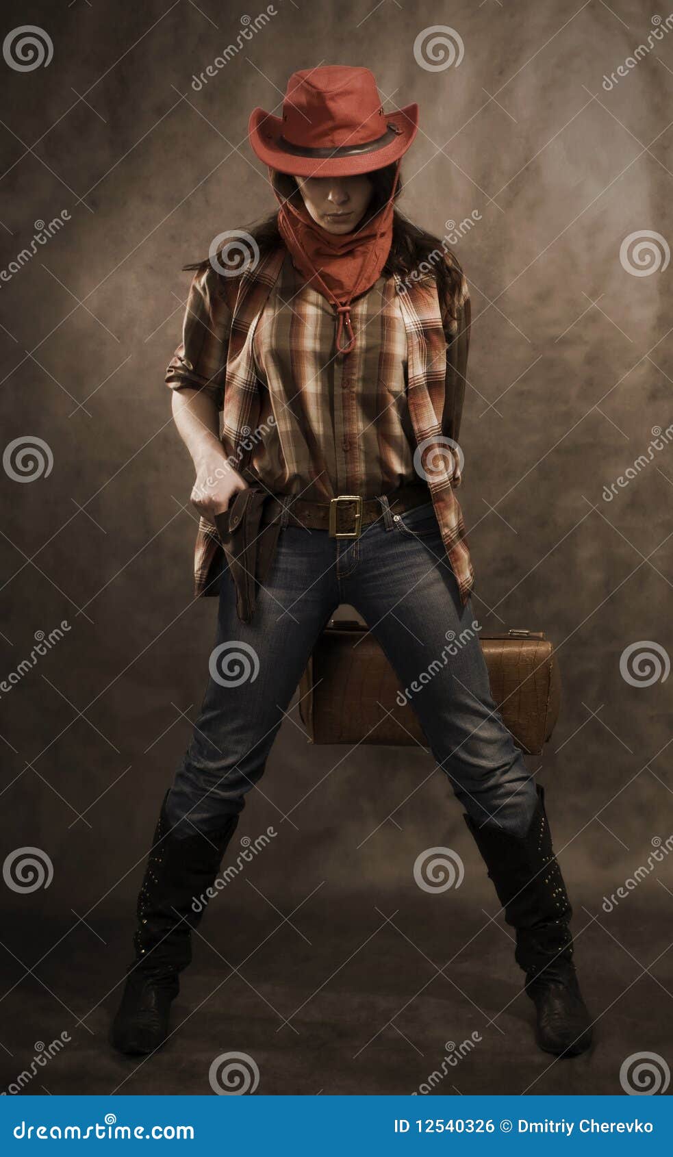 Em Um Estilo Do Filme Ocidental Foto de Stock - Imagem de atrativo ...