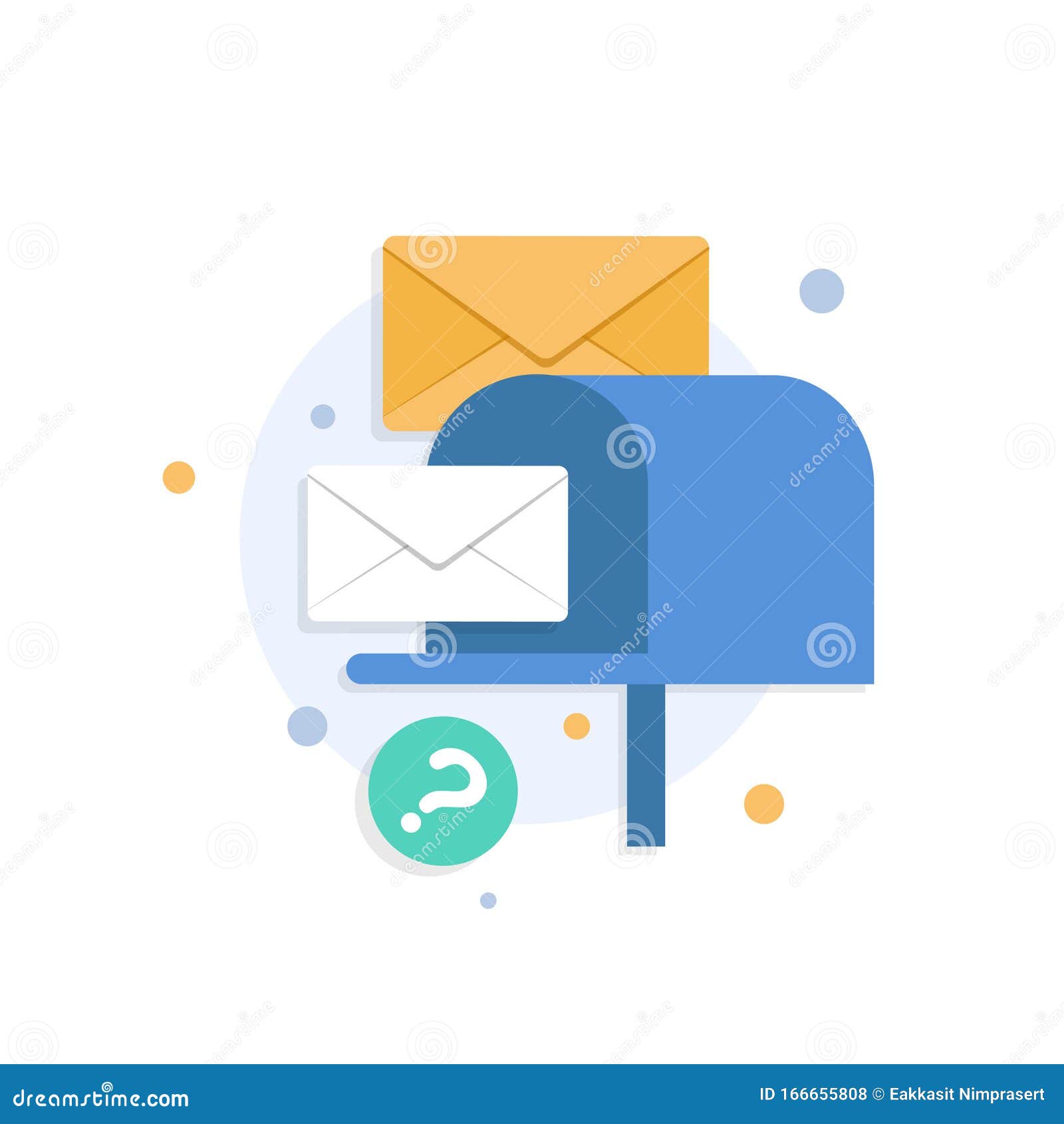 Incoming Email. Receiving Messages Stock Illustration - Illustration of ...