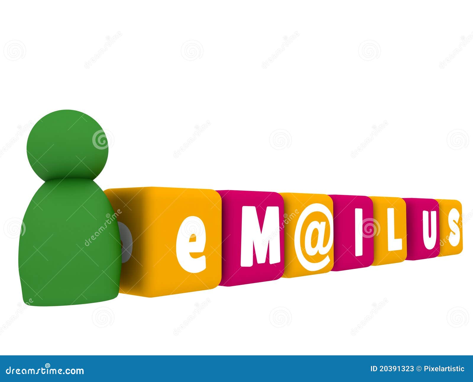Email Address with Character Stock Illustration - Illustration of ...