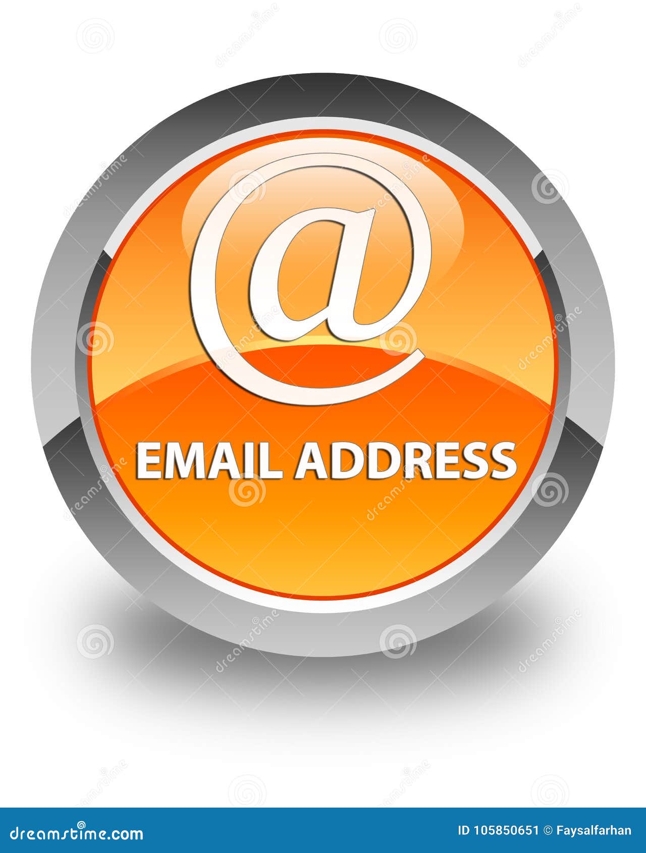 Email Address Glossy Orange Round Button Stock Illustration ...