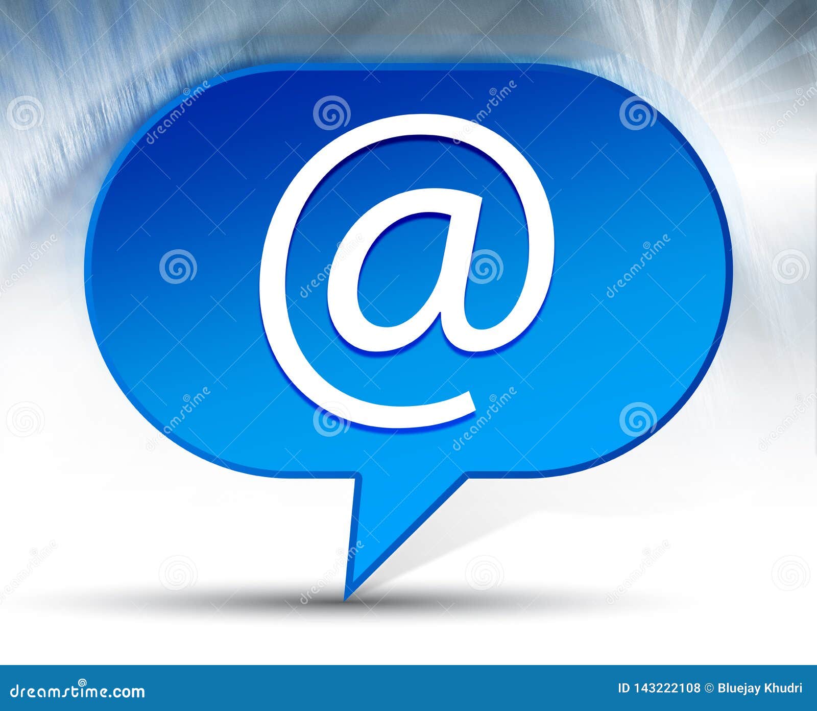 Email Address Icon Blue Bubble Background Stock Illustration ...