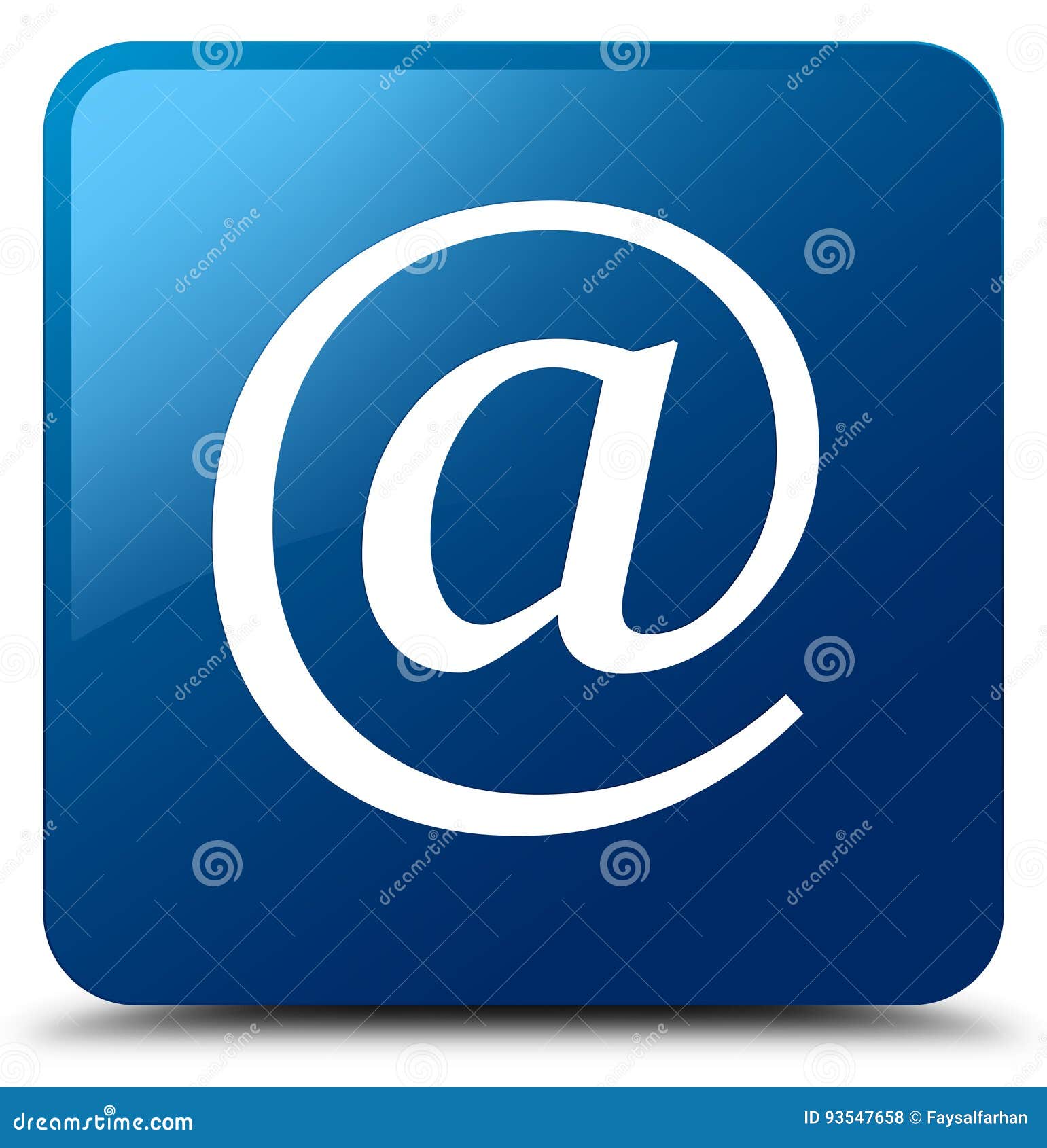Email Address Icon Blue Square Button Stock Illustration - Illustration ...