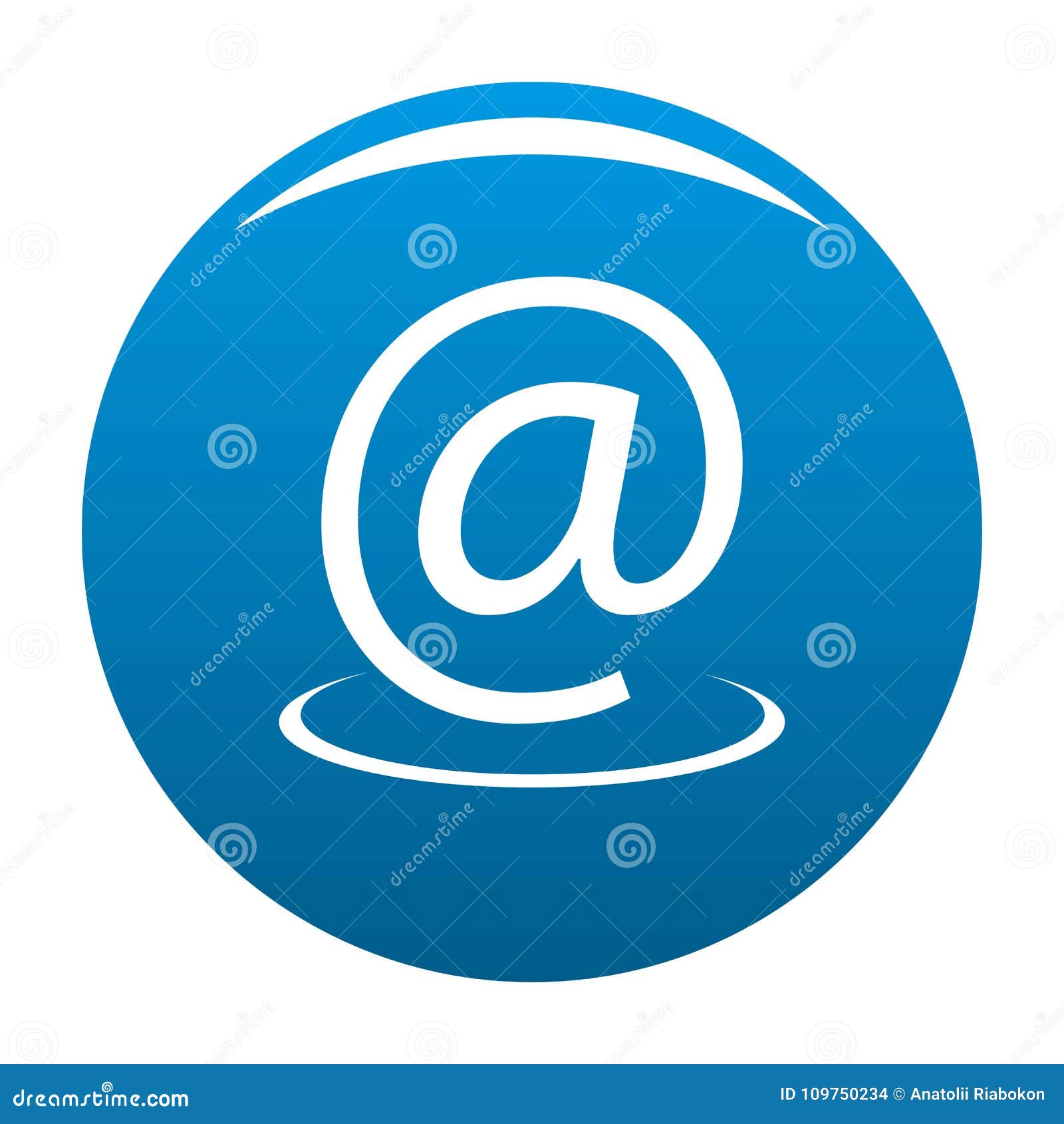 Email Address Icon Blue Vector Stock Vector - Illustration of postal ...