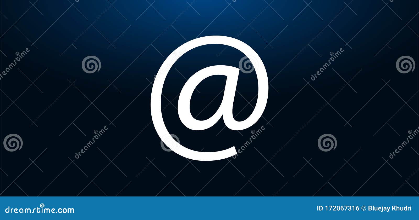 Email Address Icon Crystal Blue Banner Background Stock Illustration ...