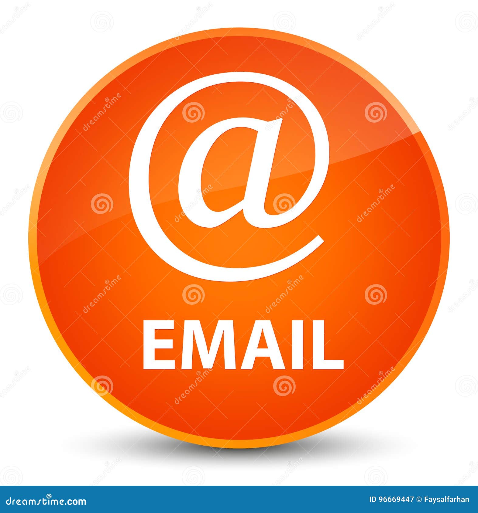 Email (address Icon) Elegant Orange Round Button Stock Illustration ...