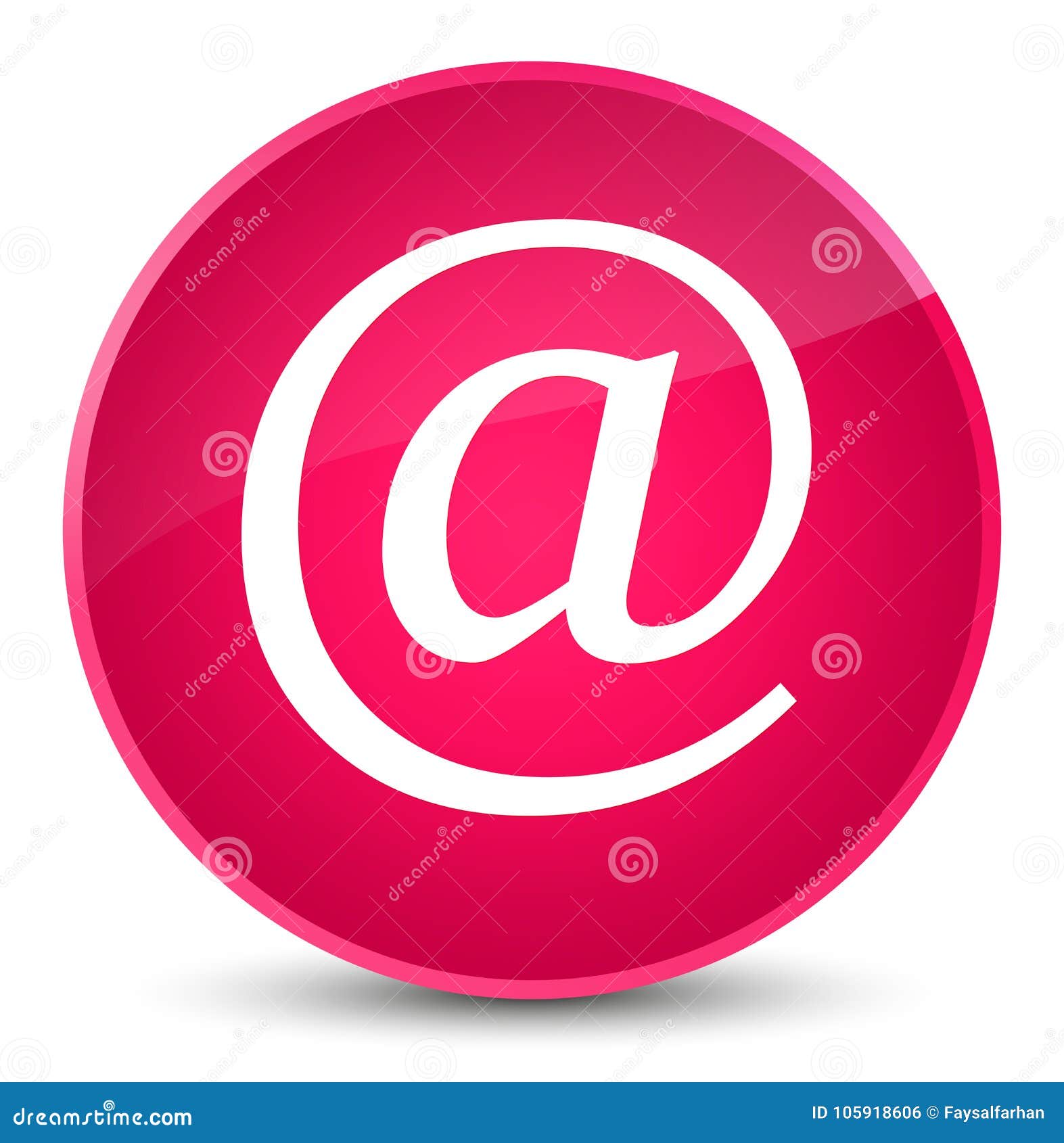 Email Address Icon Elegant Pink Round Button Stock Illustration ...