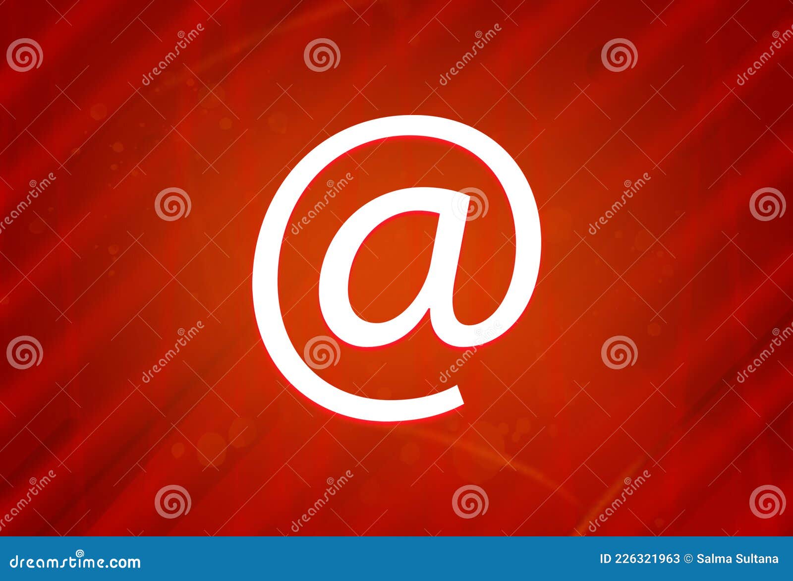 Email Address Icon Isolated on Abstract Red Gradient Magnificence ...