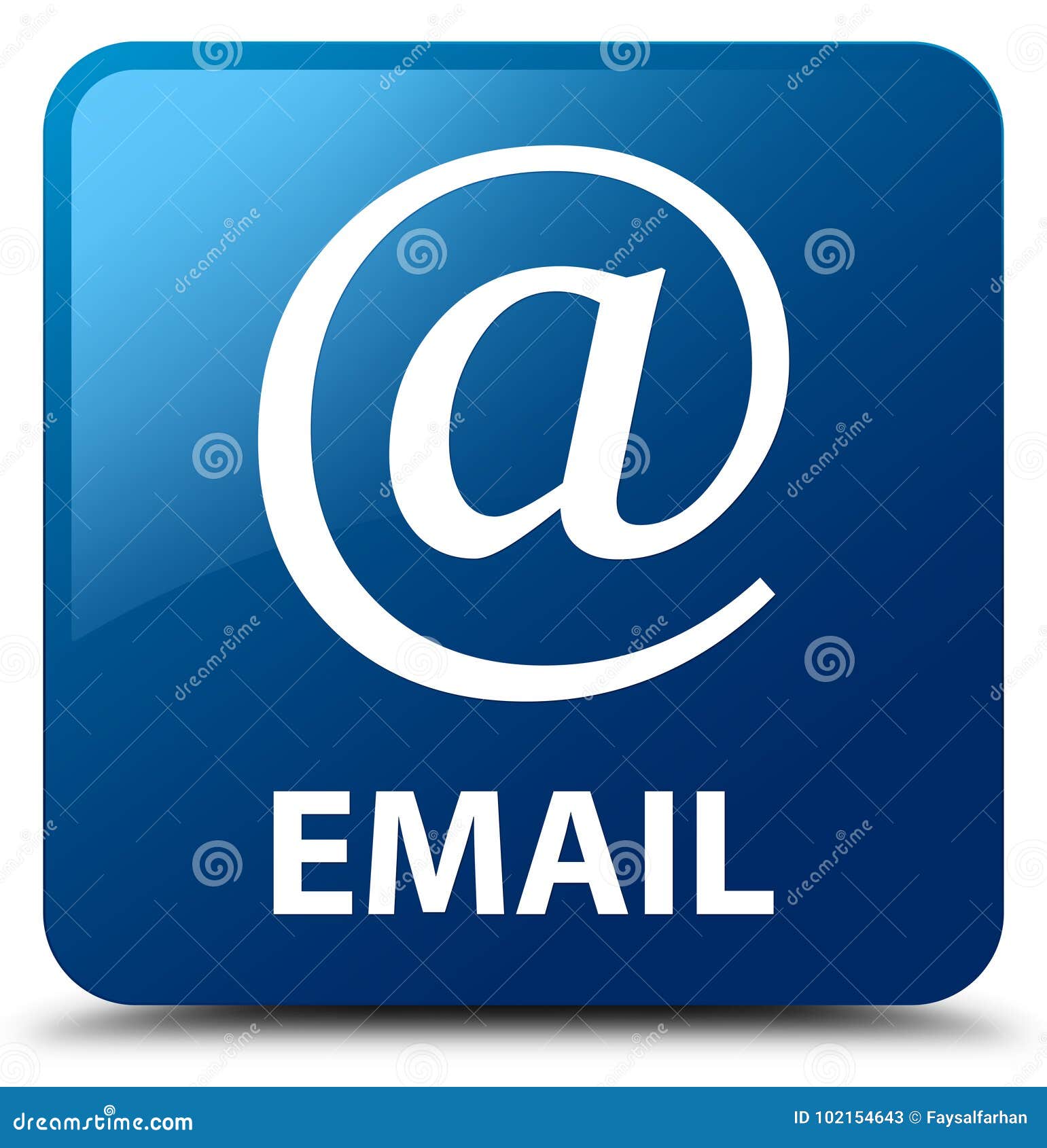Email (address Icon) Blue Square Button Stock Illustration ...