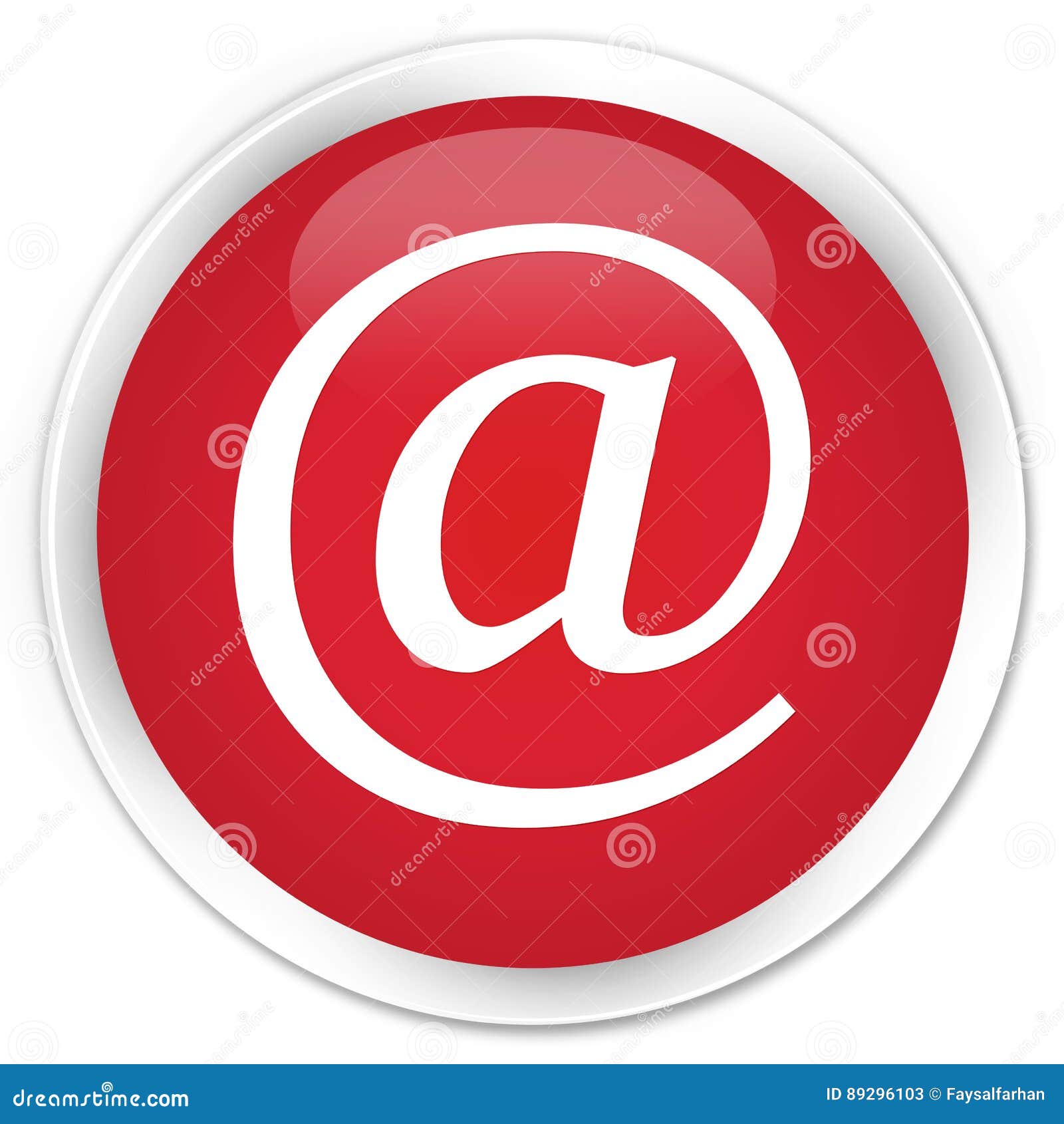 Email Address Icon Premium Red Round Button Stock Illustration ...