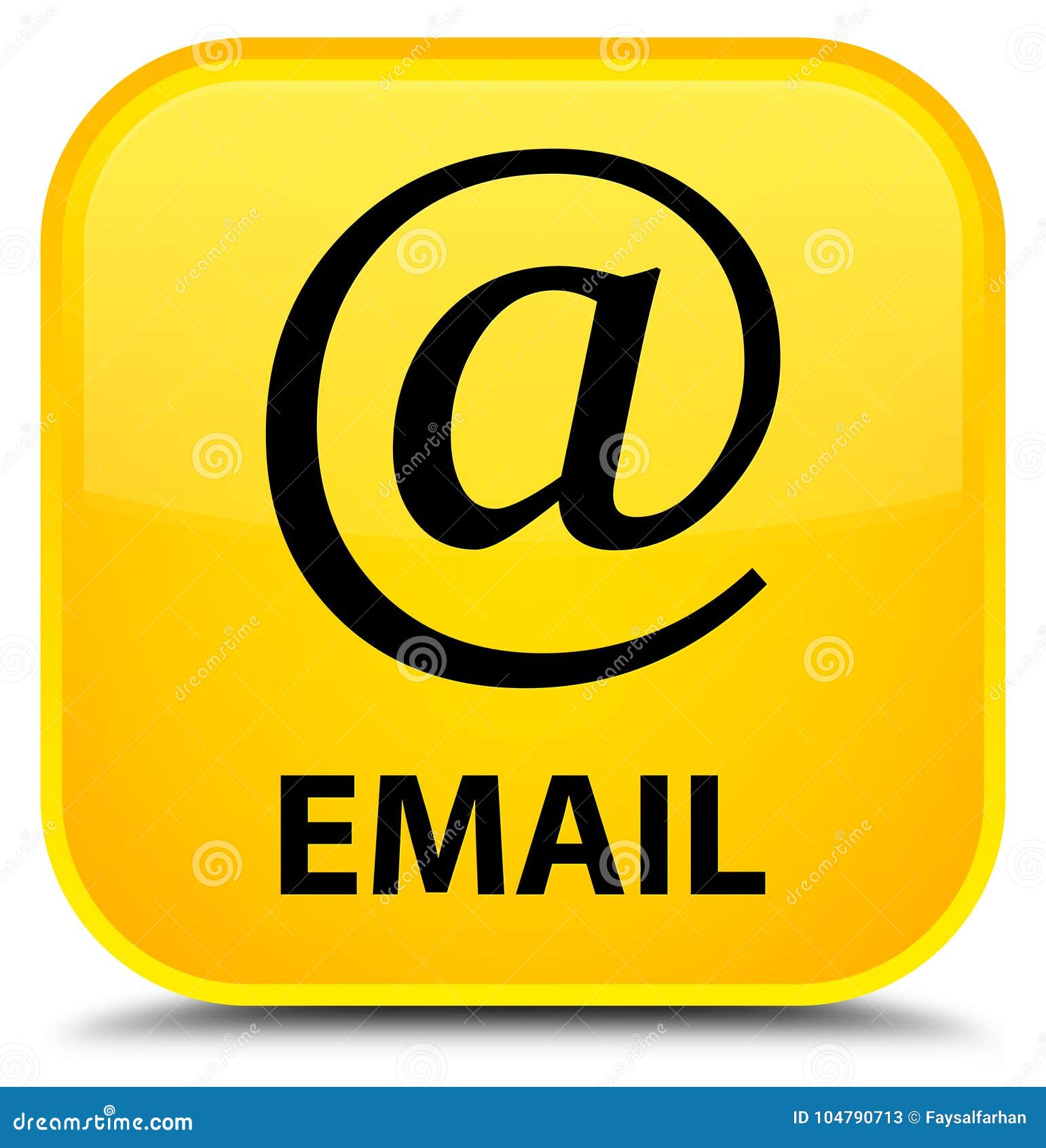 Email (address Icon) Special Yellow Square Button Stock Illustration ...