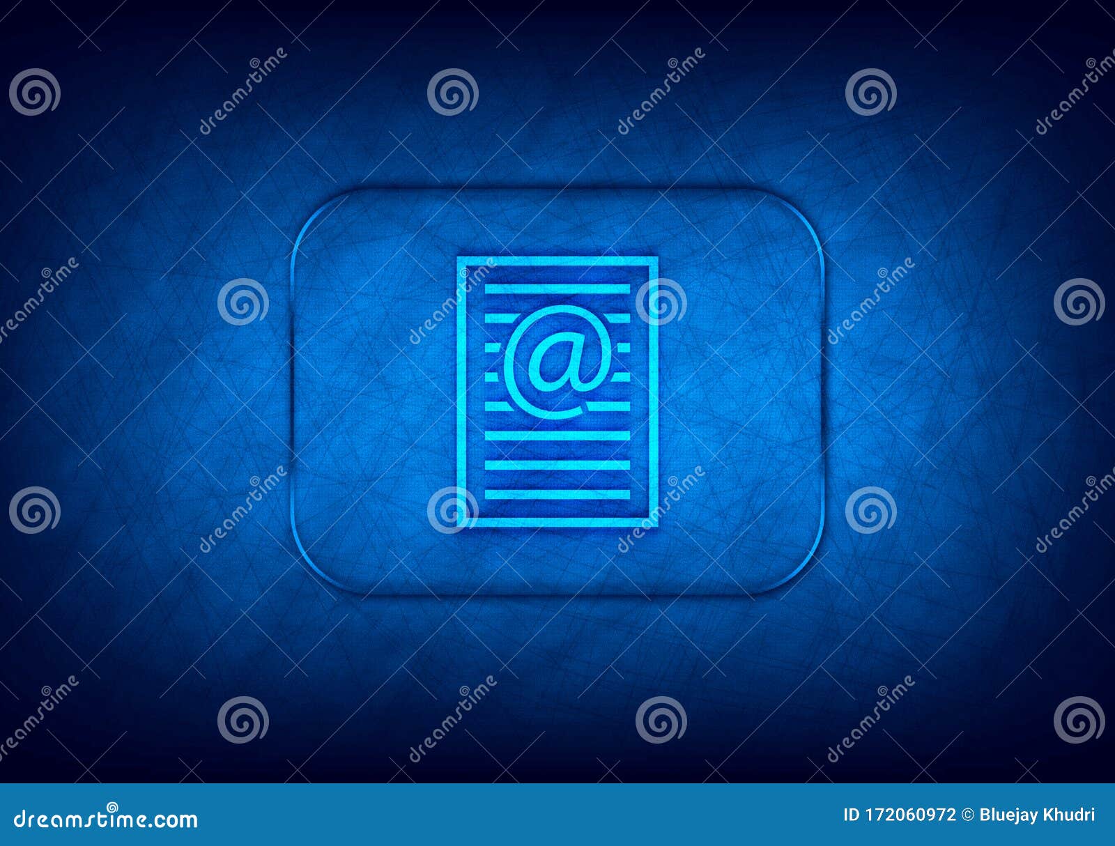 Email Address Page Icon Abstract Digital Design Blue Background Stock ...