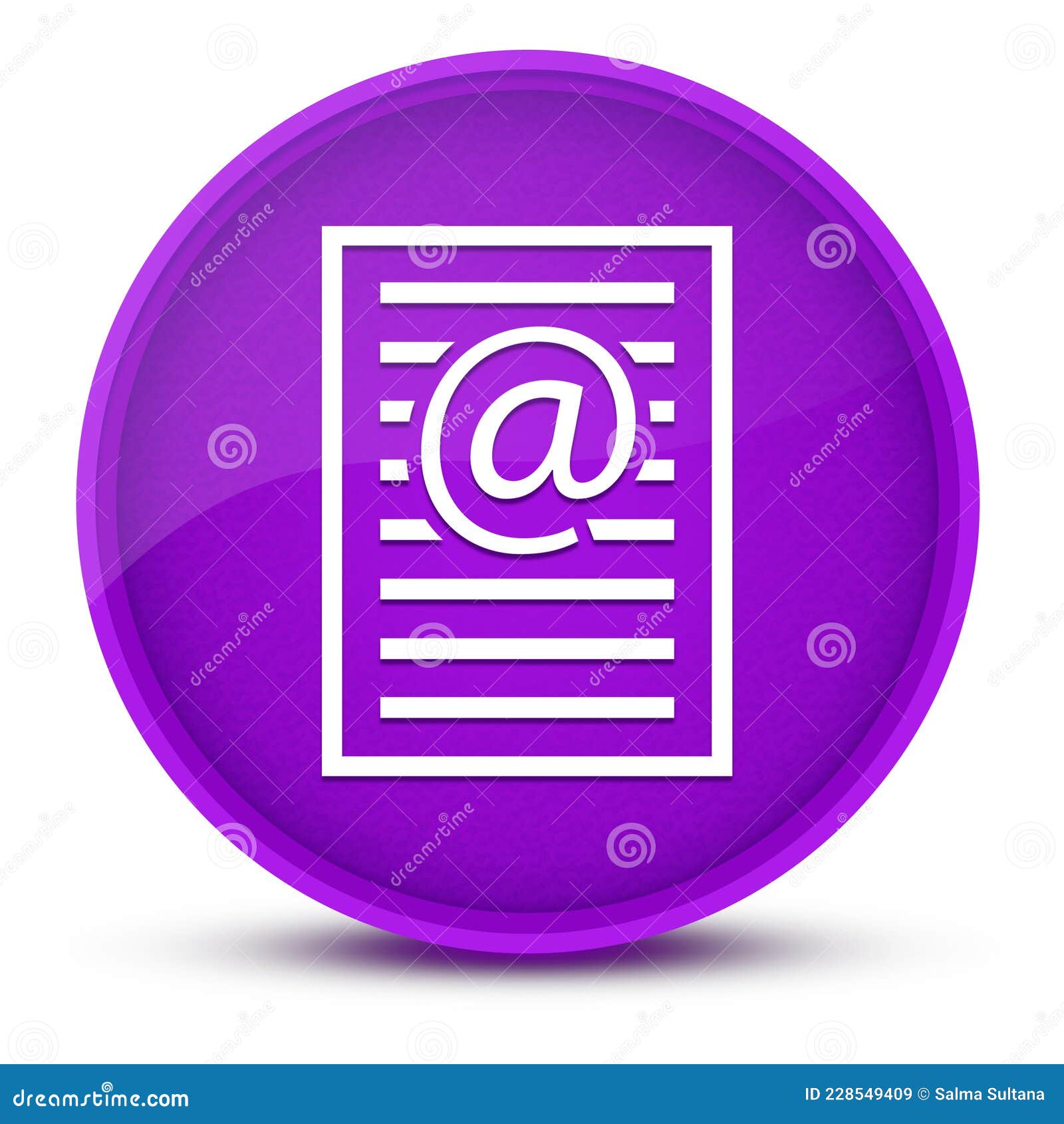 Email Address Page Luxurious Glossy Purple Round Button Abstract Stock ...