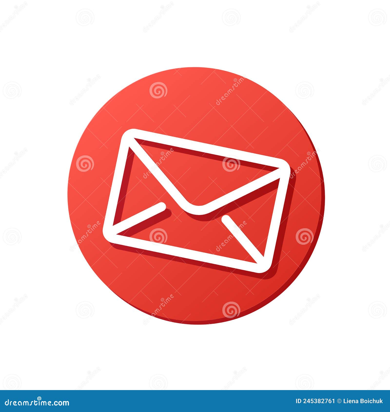 Email Address Red Highlight Cover, Smartphone Message Button, Text ...