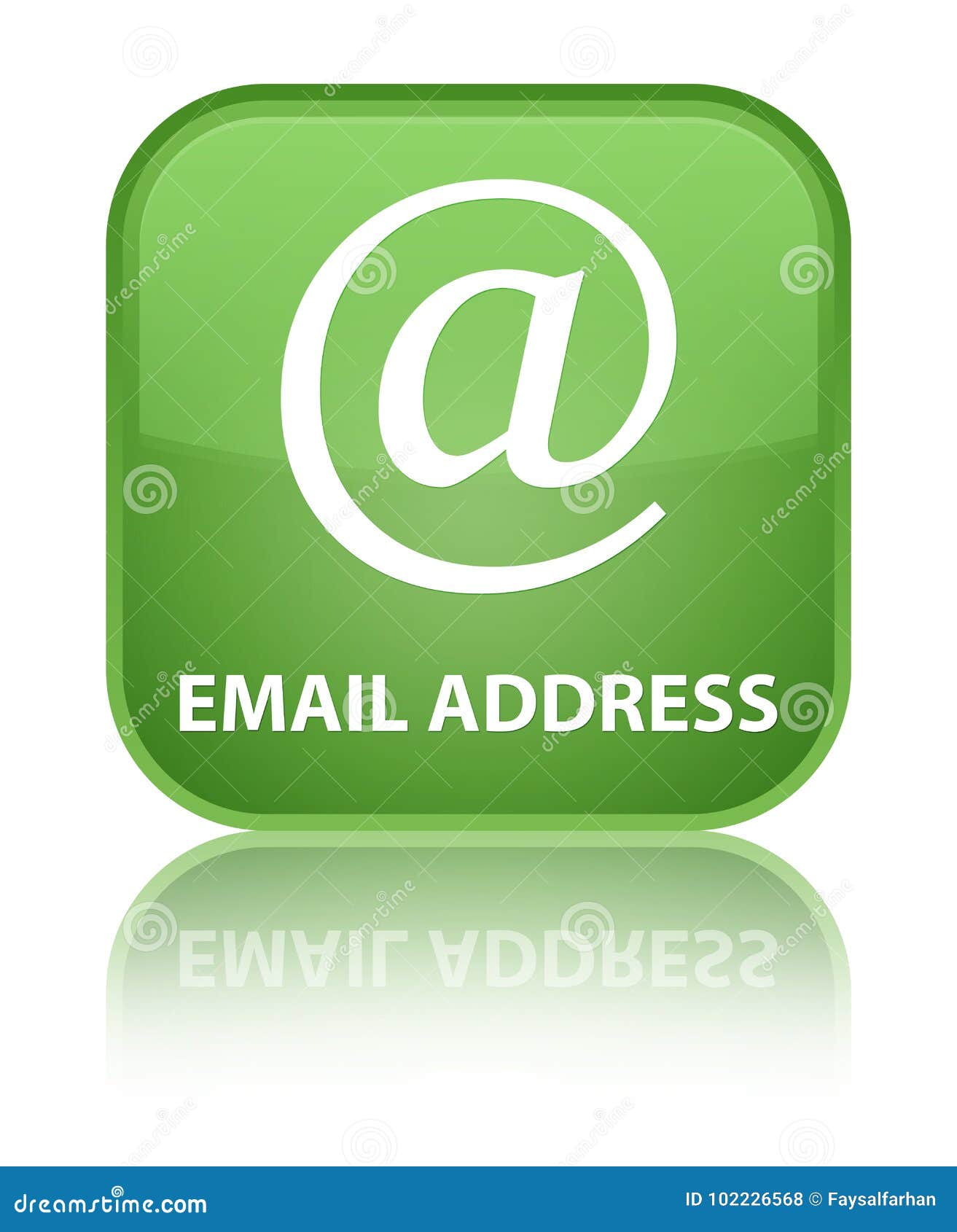 Email Address Special Soft Green Square Button Stock Illustration ...