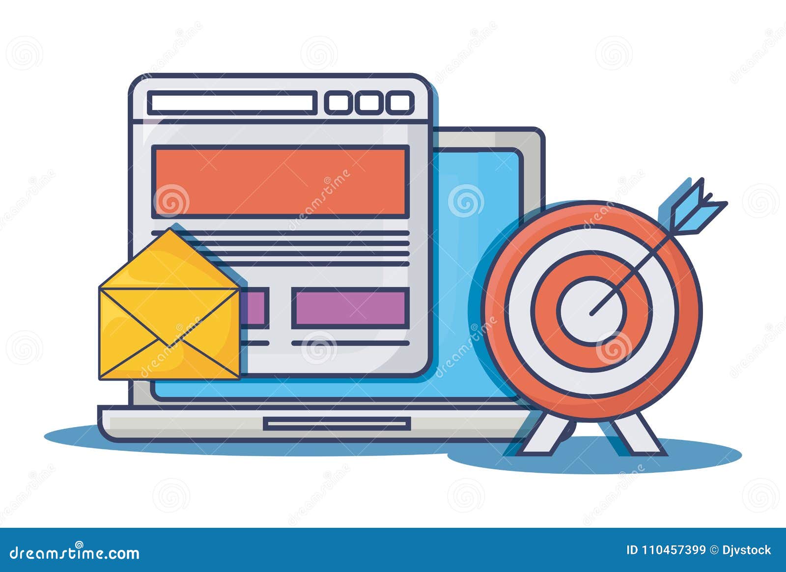 Email advertising design stock vector. Illustration of icon - 110457399