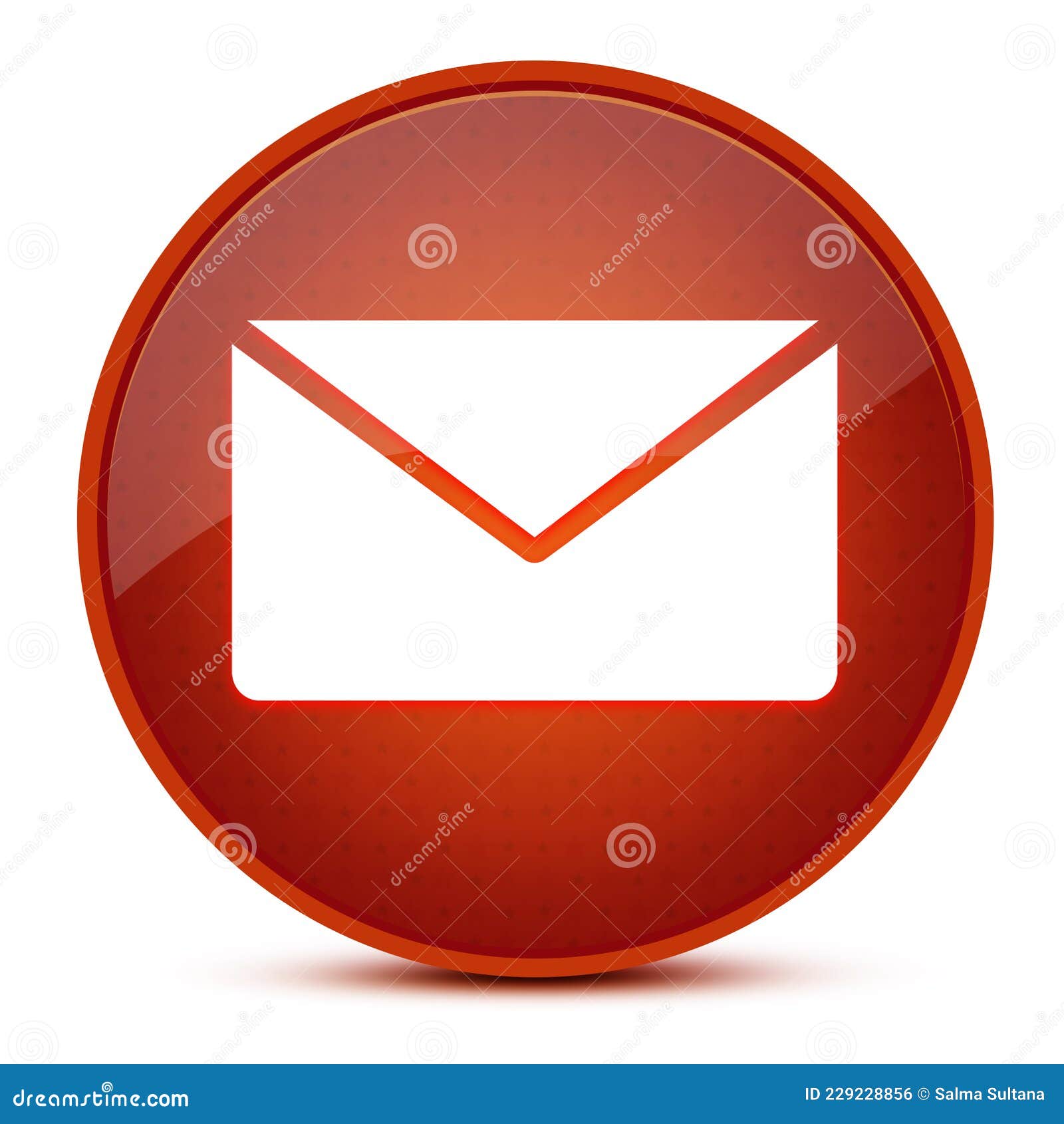 Email Aesthetic Glossy Brown Round Button Abstract Stock Illustration ...