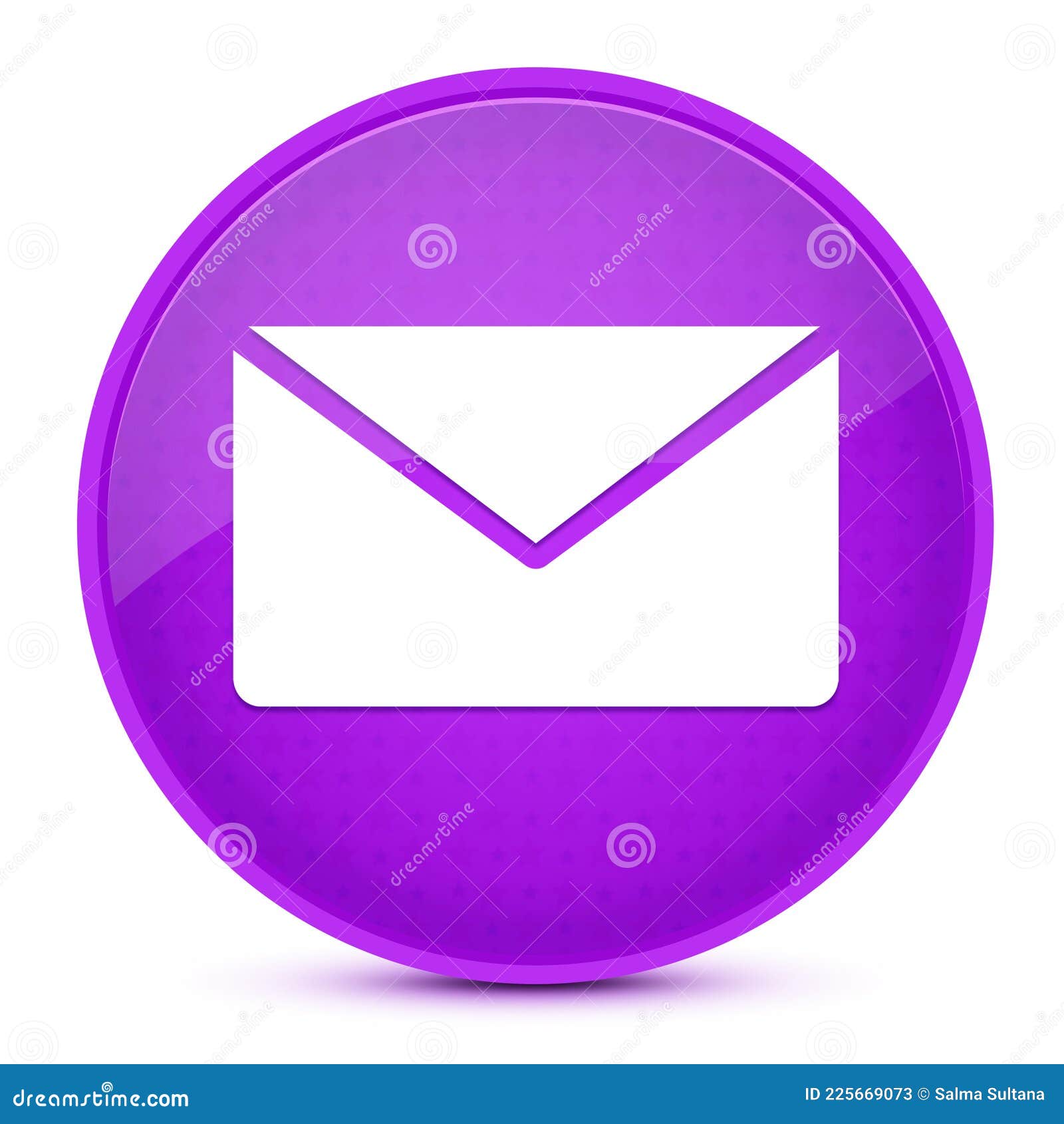 Email Aesthetic Glossy Purple Round Button Abstract Stock Illustration ...