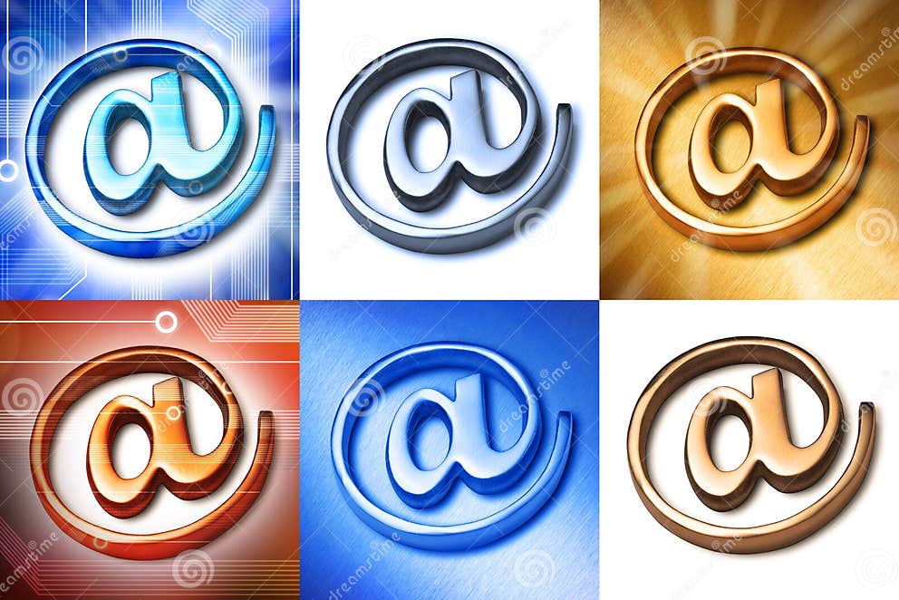 Email Alias at @ Symbol Technology Stock Image - Image of copper ...