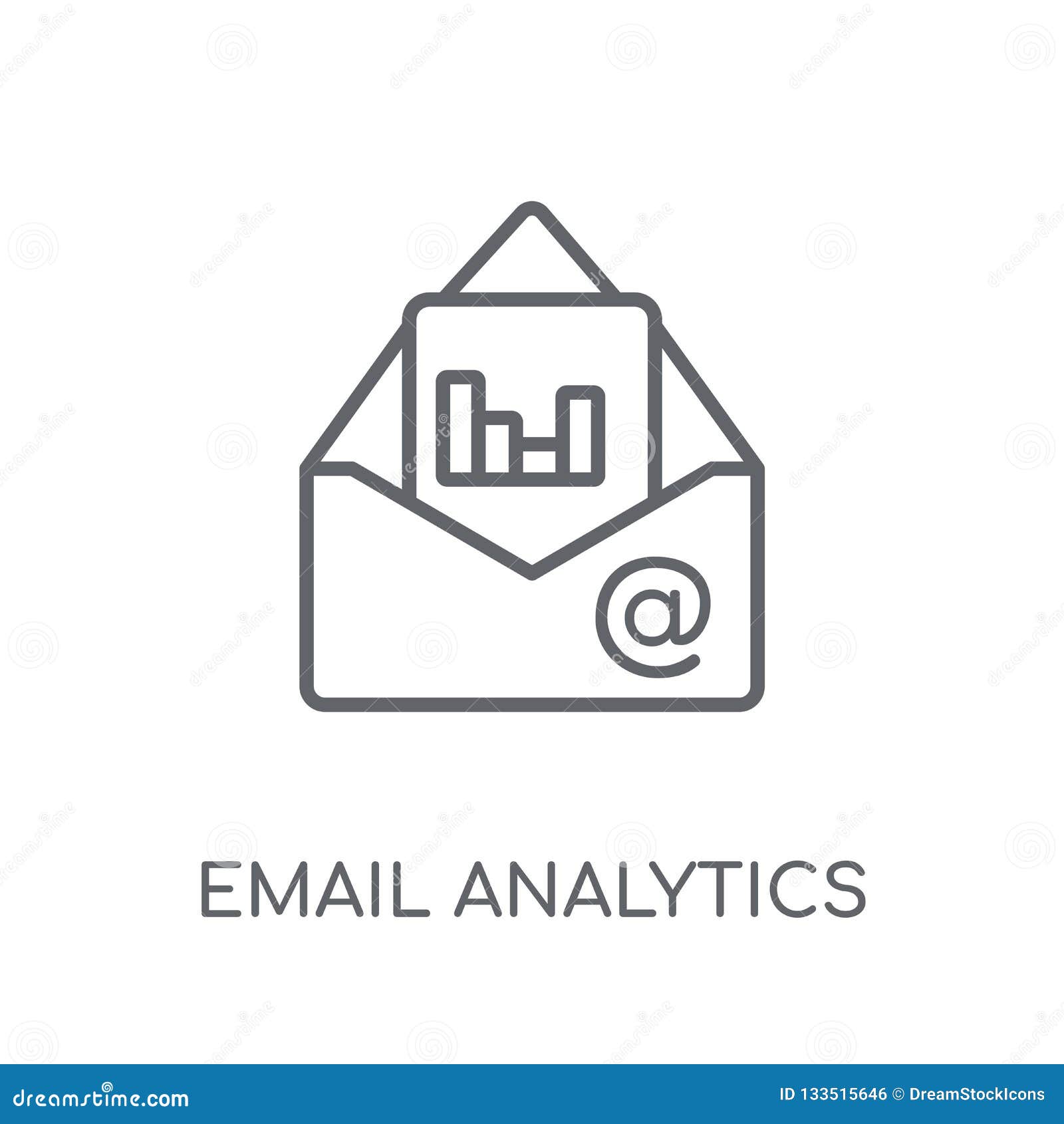 Email Analytics Linear Icon. Modern Outline Email Analytics Logo Stock ...
